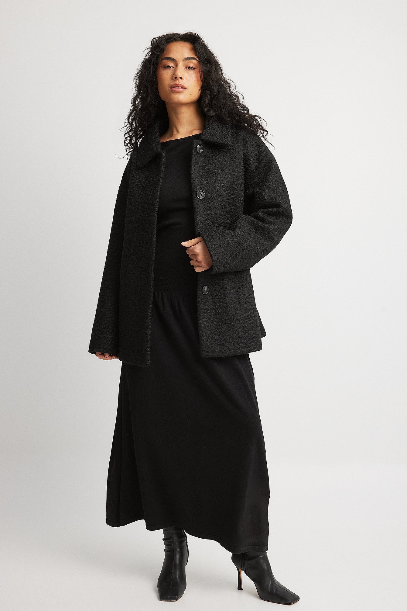 Belted Structured Jacket Black | NA-KD