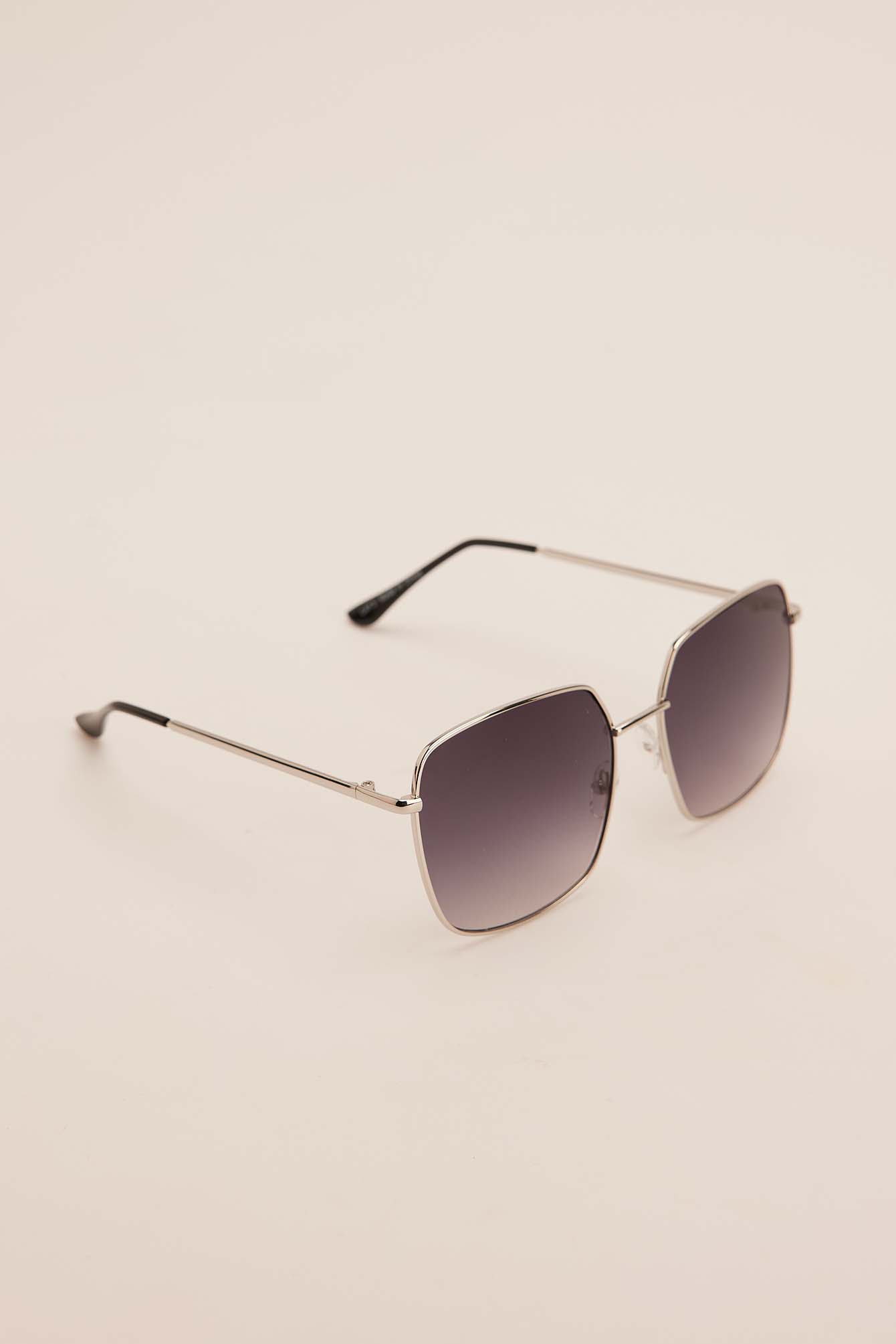 Big Metal Rim Sunglasses Silver | na-kd.com