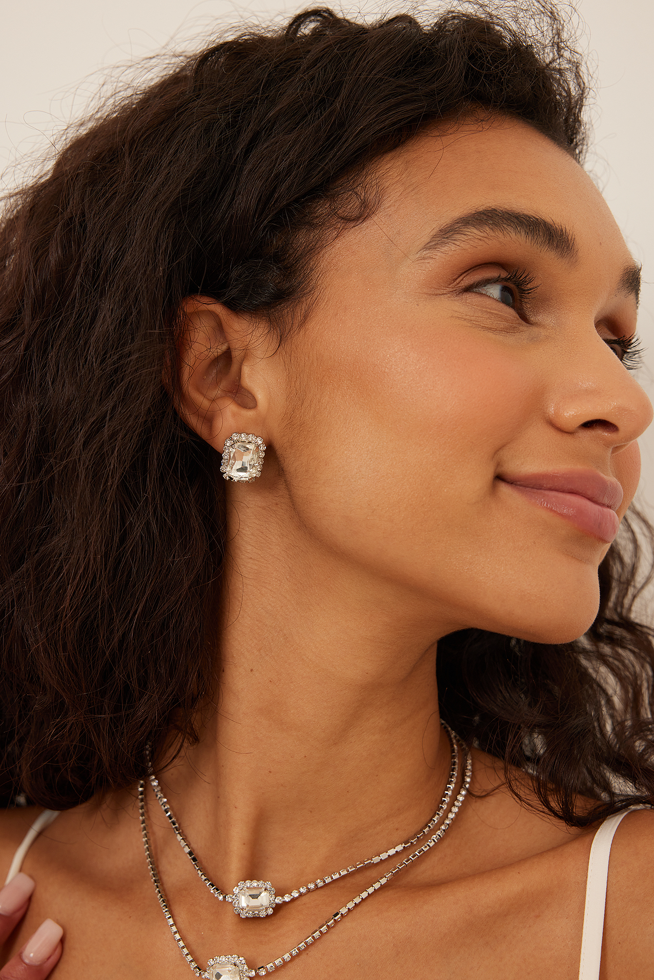 Big Stone Earrings Silver | na-kd.com