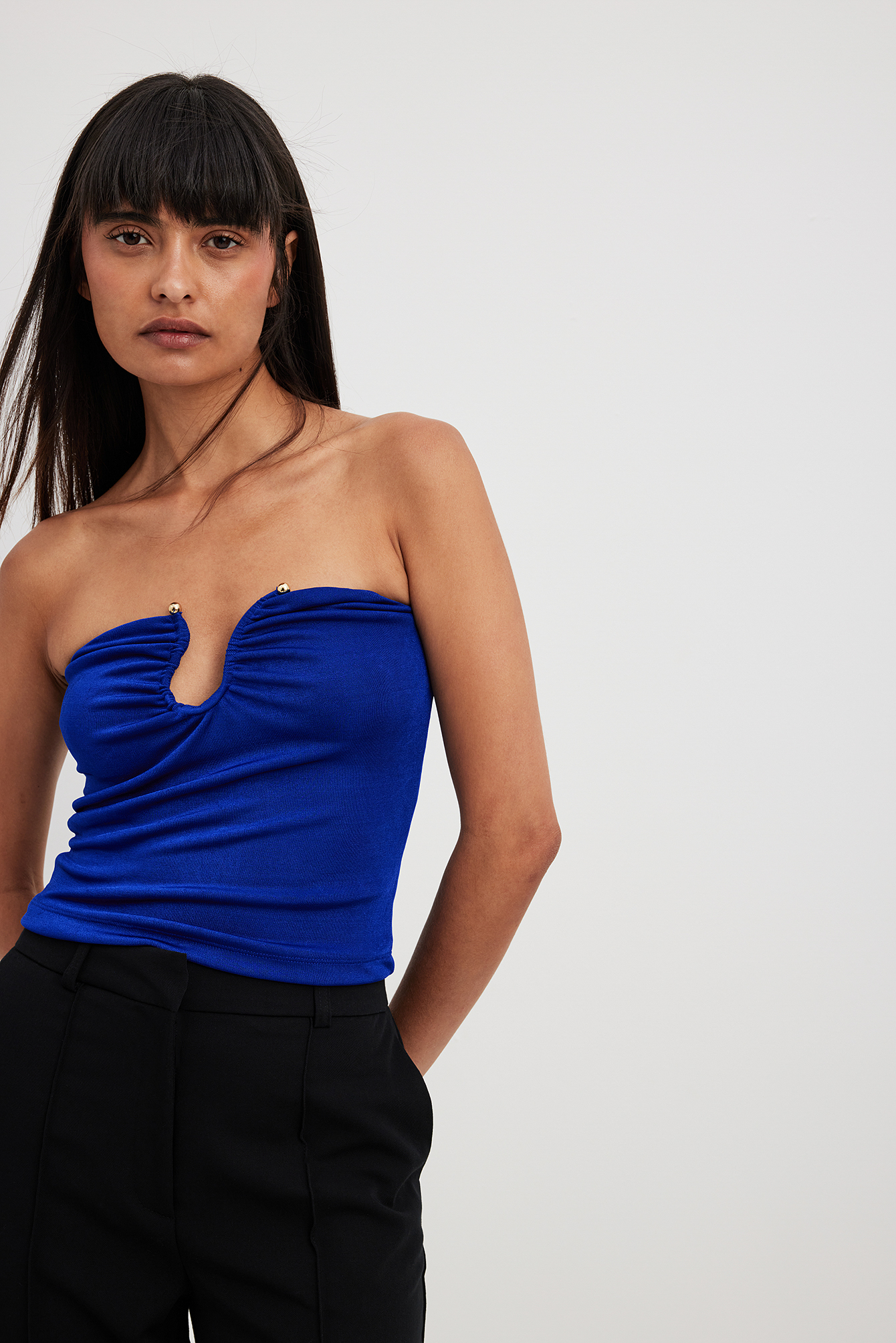 Buckle Tube Top Blue | NA-KD
