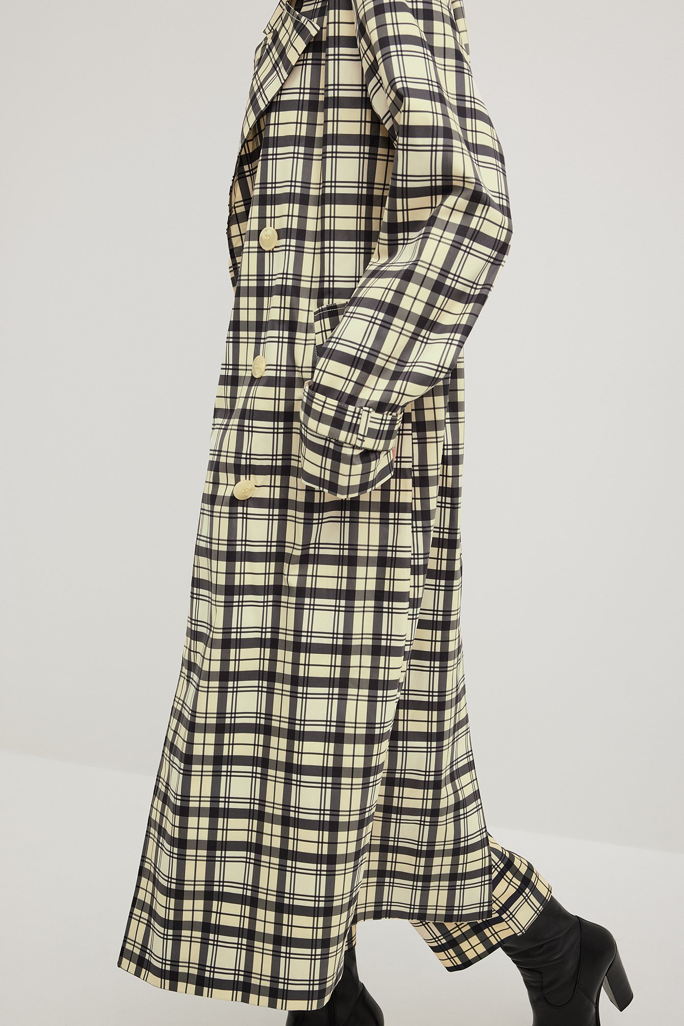Checked Trench Coat Checkered | NA-KD