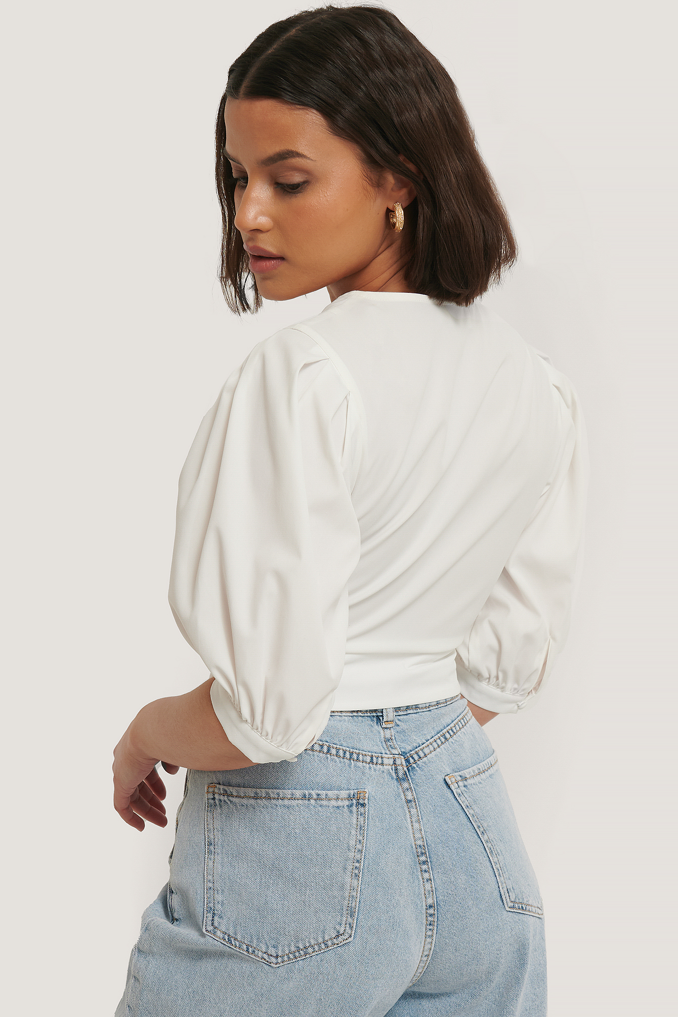 Balloon Sleeve Blouse White | na-kd.com