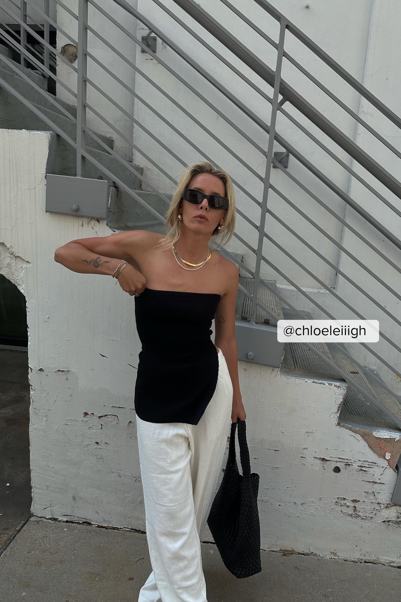 Fine Knitted High Slit Tube Top Black | NA-KD