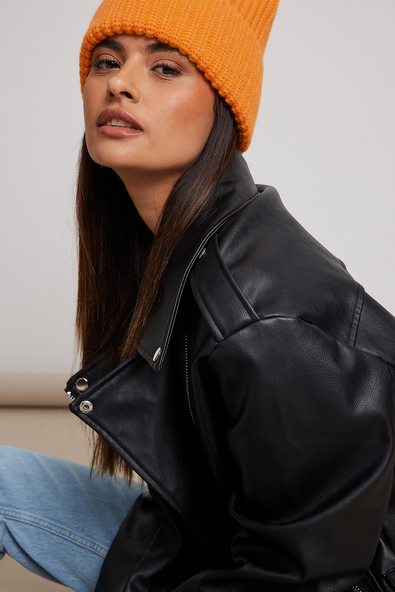 Chunky Knitted Soft Beanie Black | na-kd.com