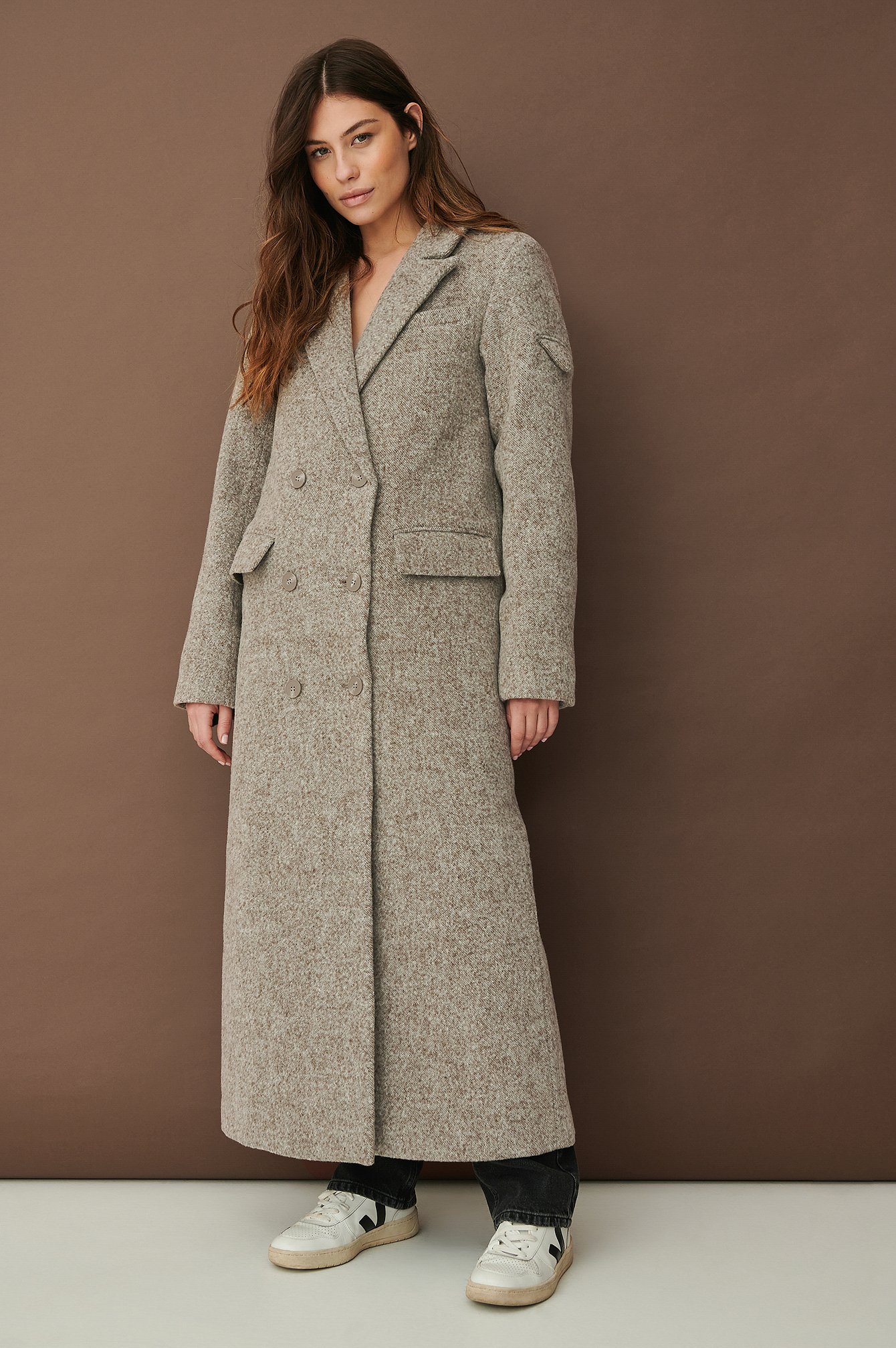 Double Button Coat Brown | na-kd.com