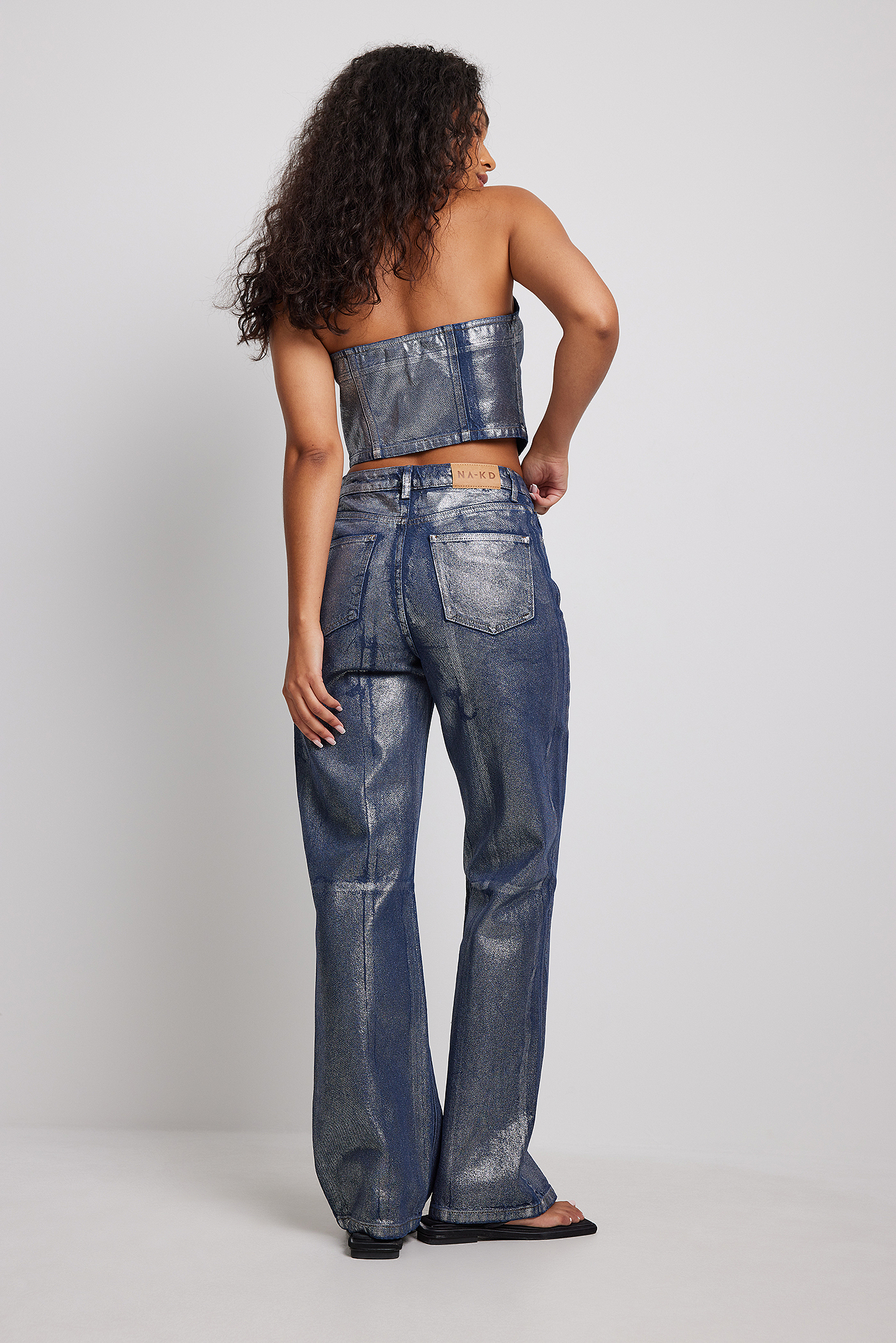 Coated Denim Blue | na-kd.com