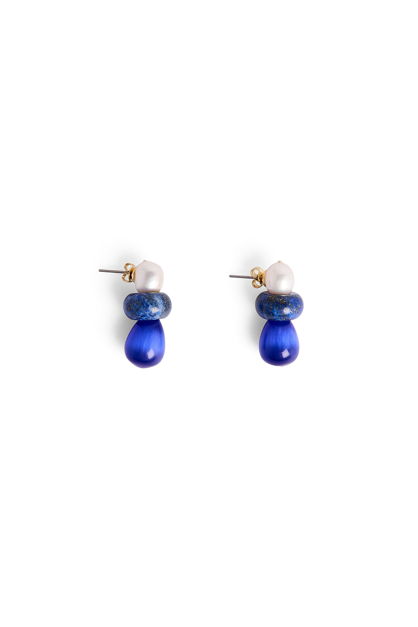 Small Stone Earrings Blue | NA-KD