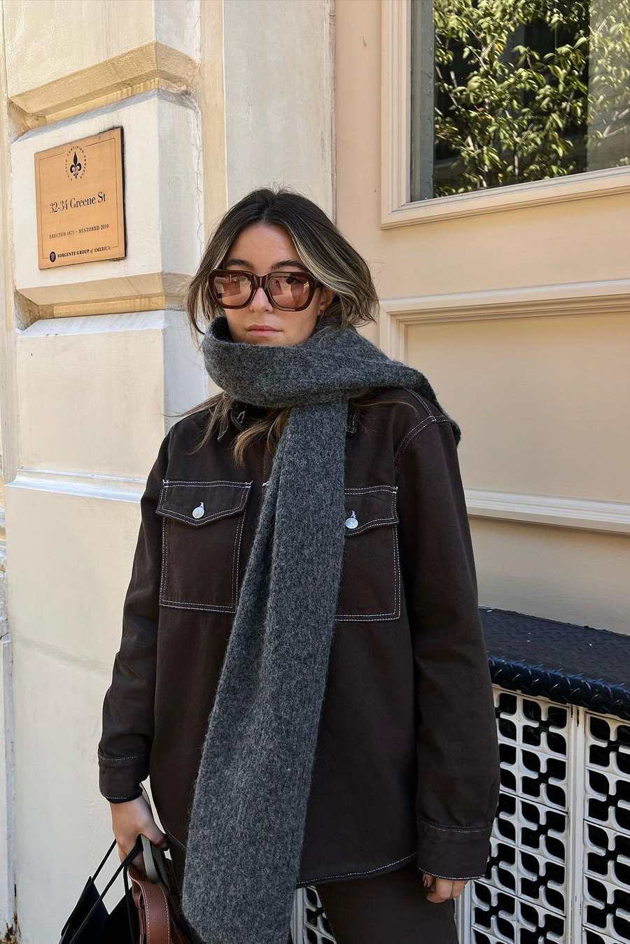 Contrast Seam Straight Jeans Brown | na-kd.com