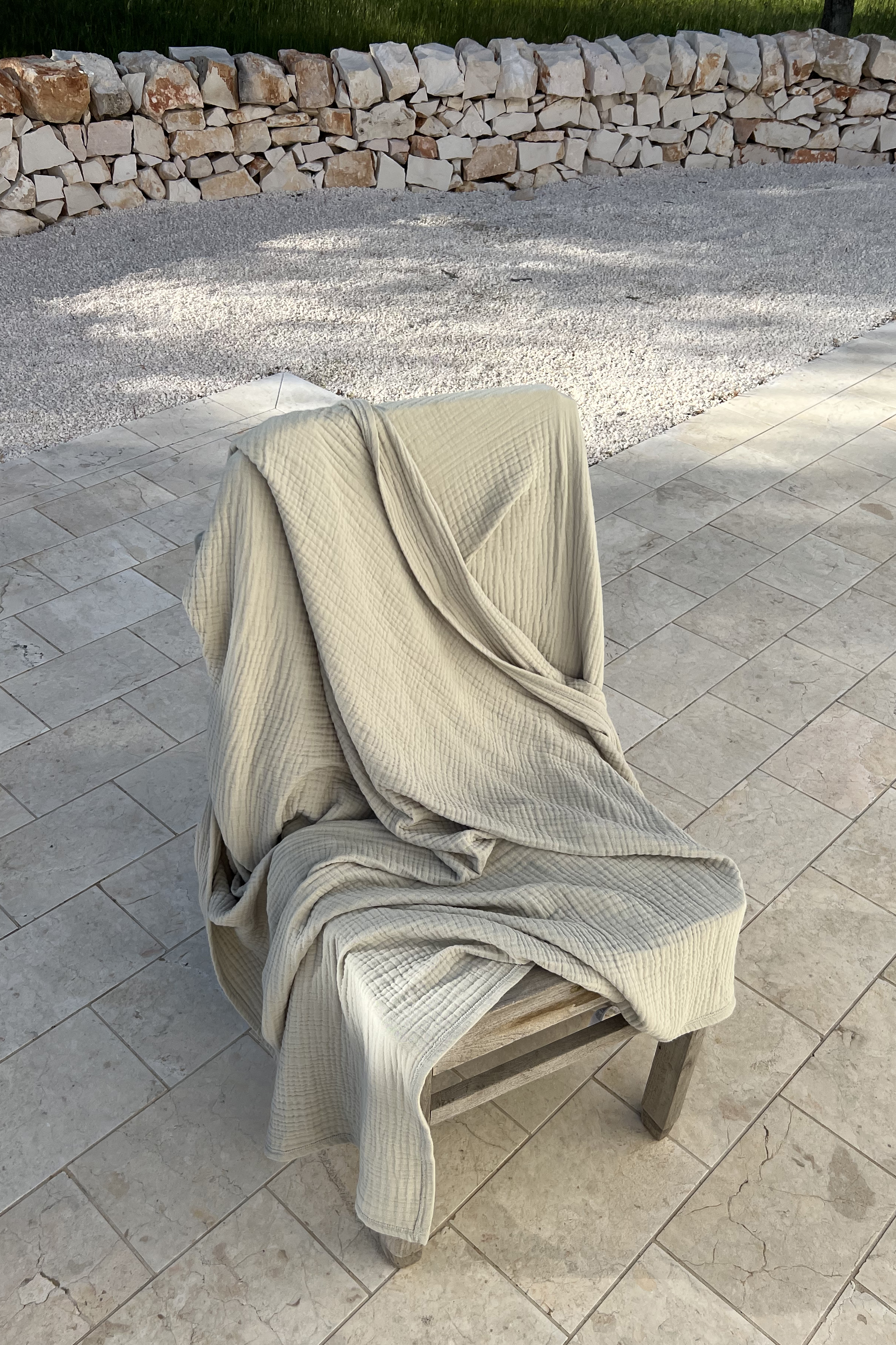 Cotton Gauze Throw Green | na-kd.com