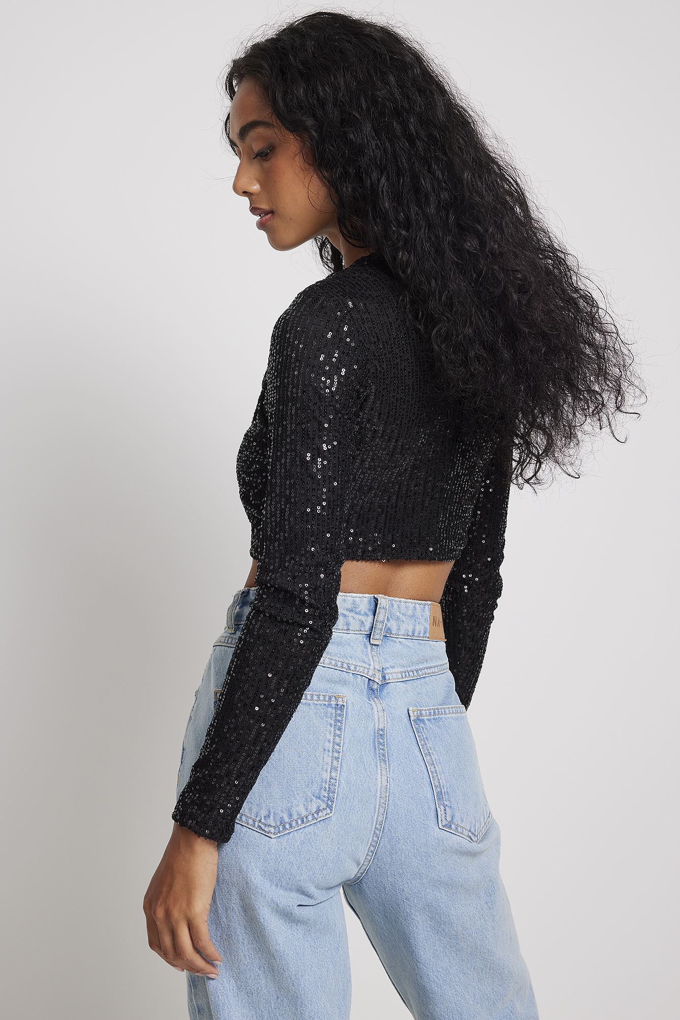 Paljett-topp Svart | na-kd.com