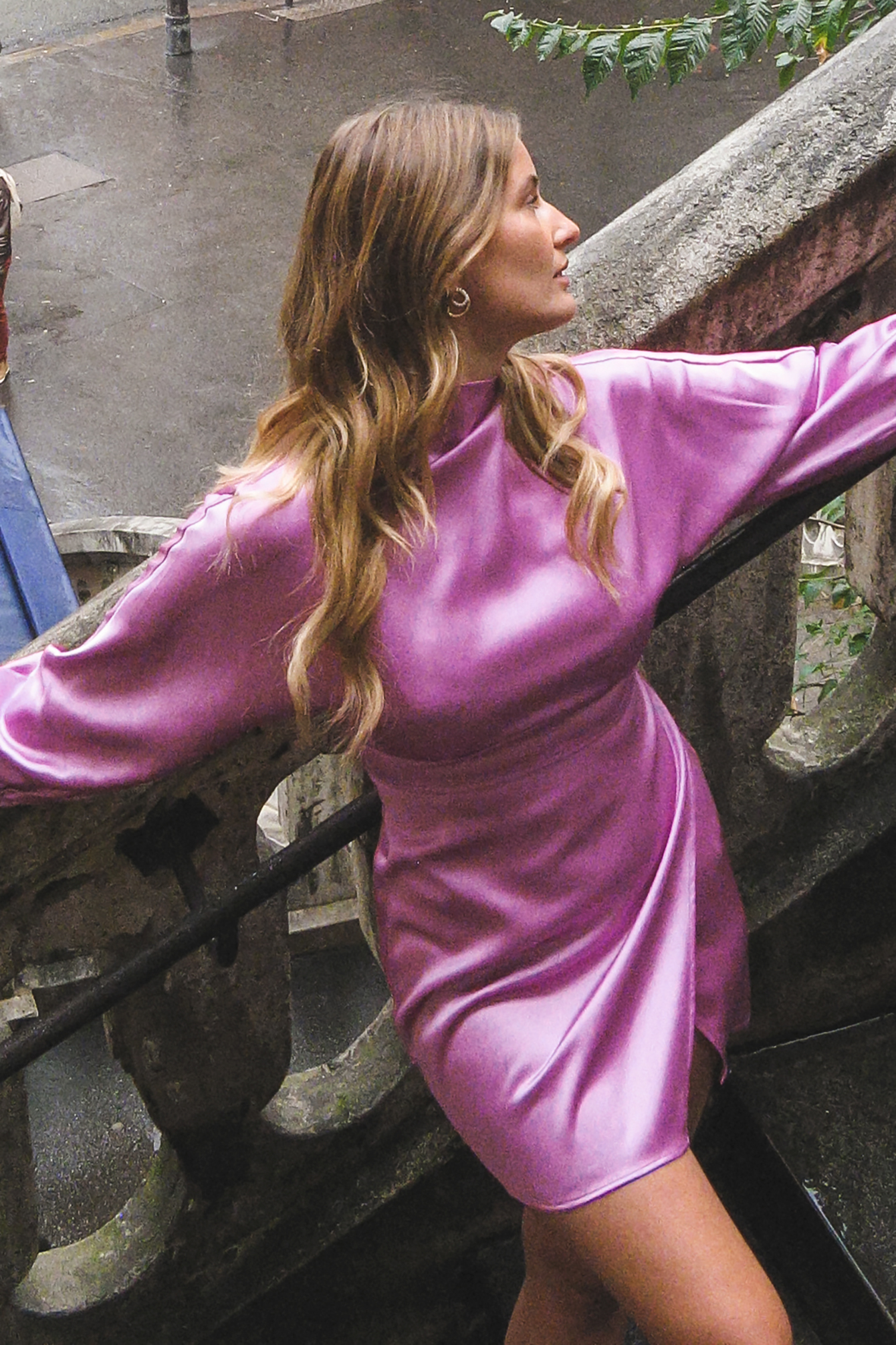 Satin Dress Pink Na