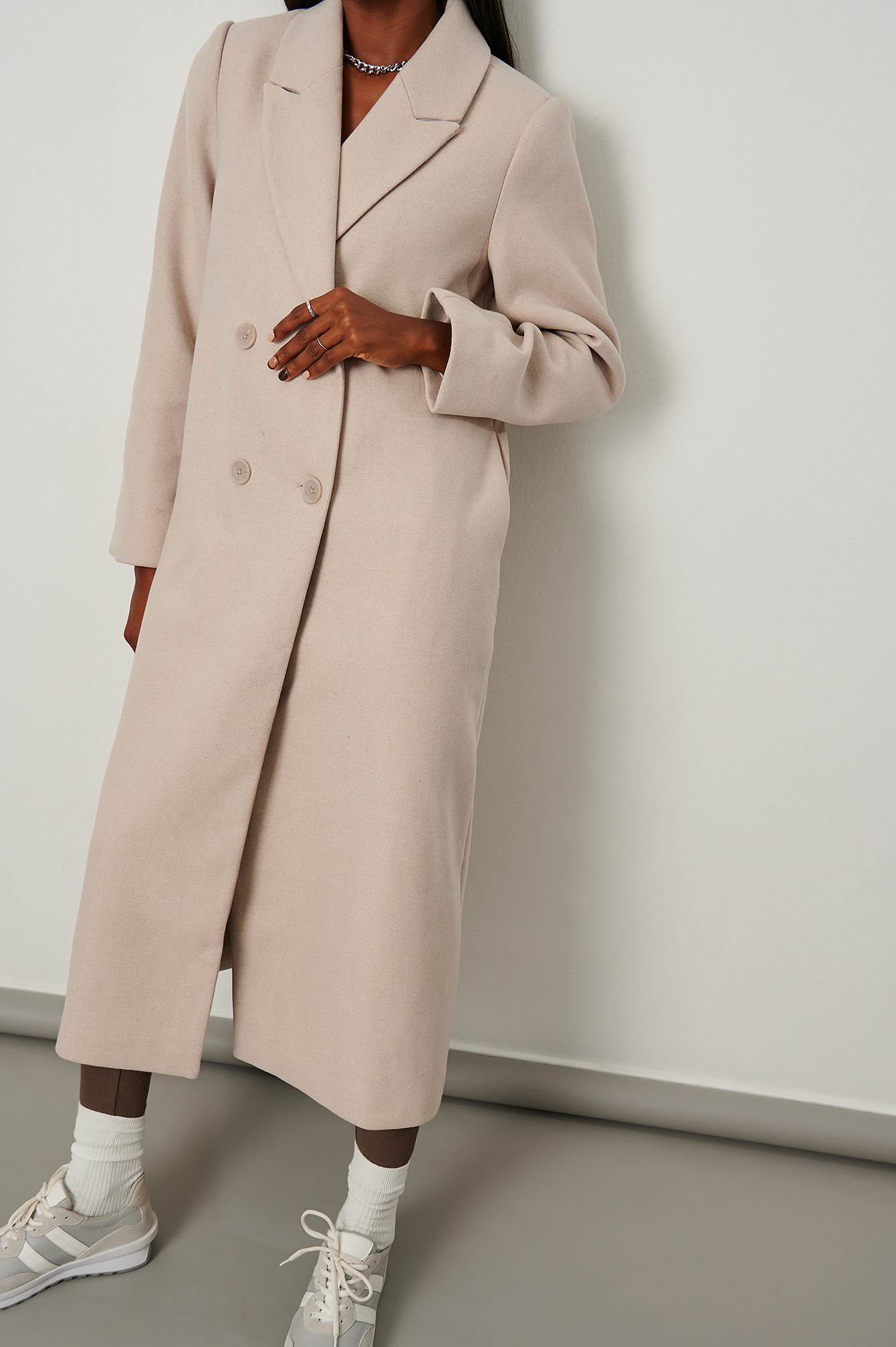 Double Button Coat Beige | na-kd.com