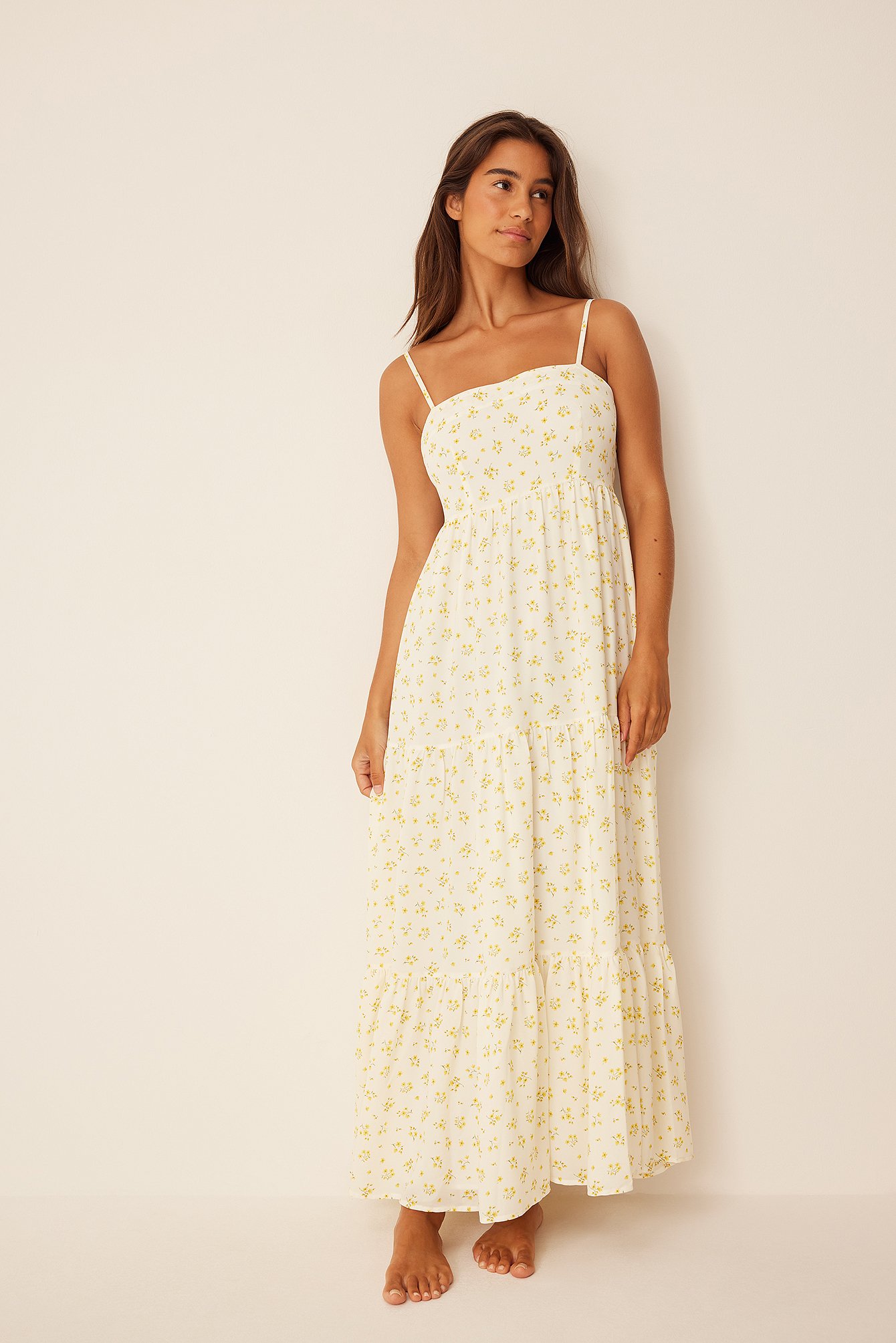 Robe longue fluide Floral | NA-KD
