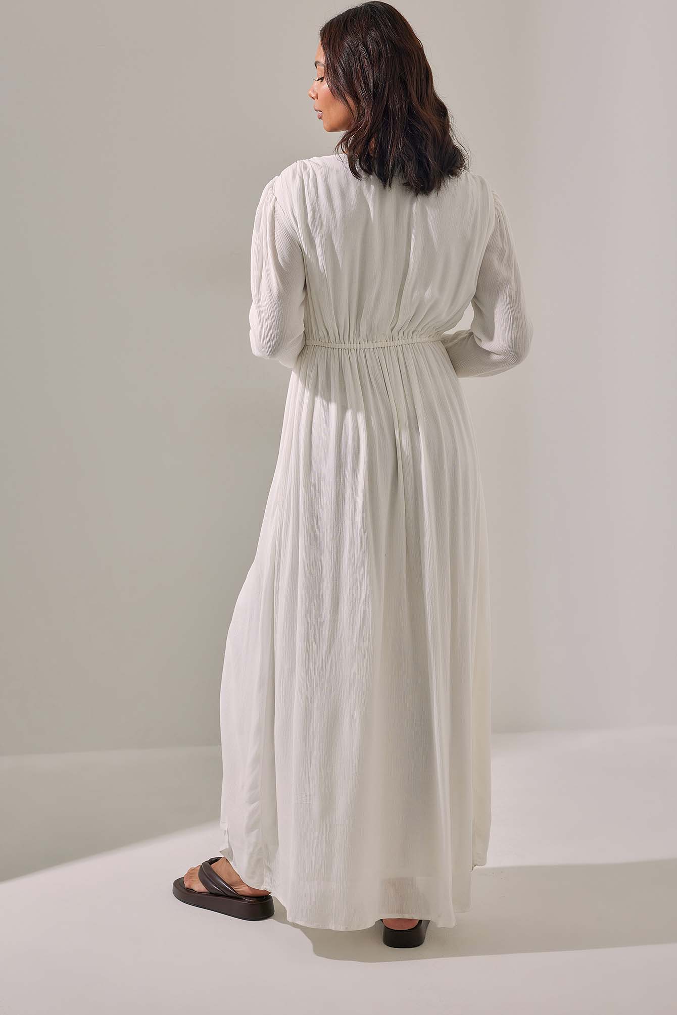Flowy Maxi Dress White | na-kd.com
