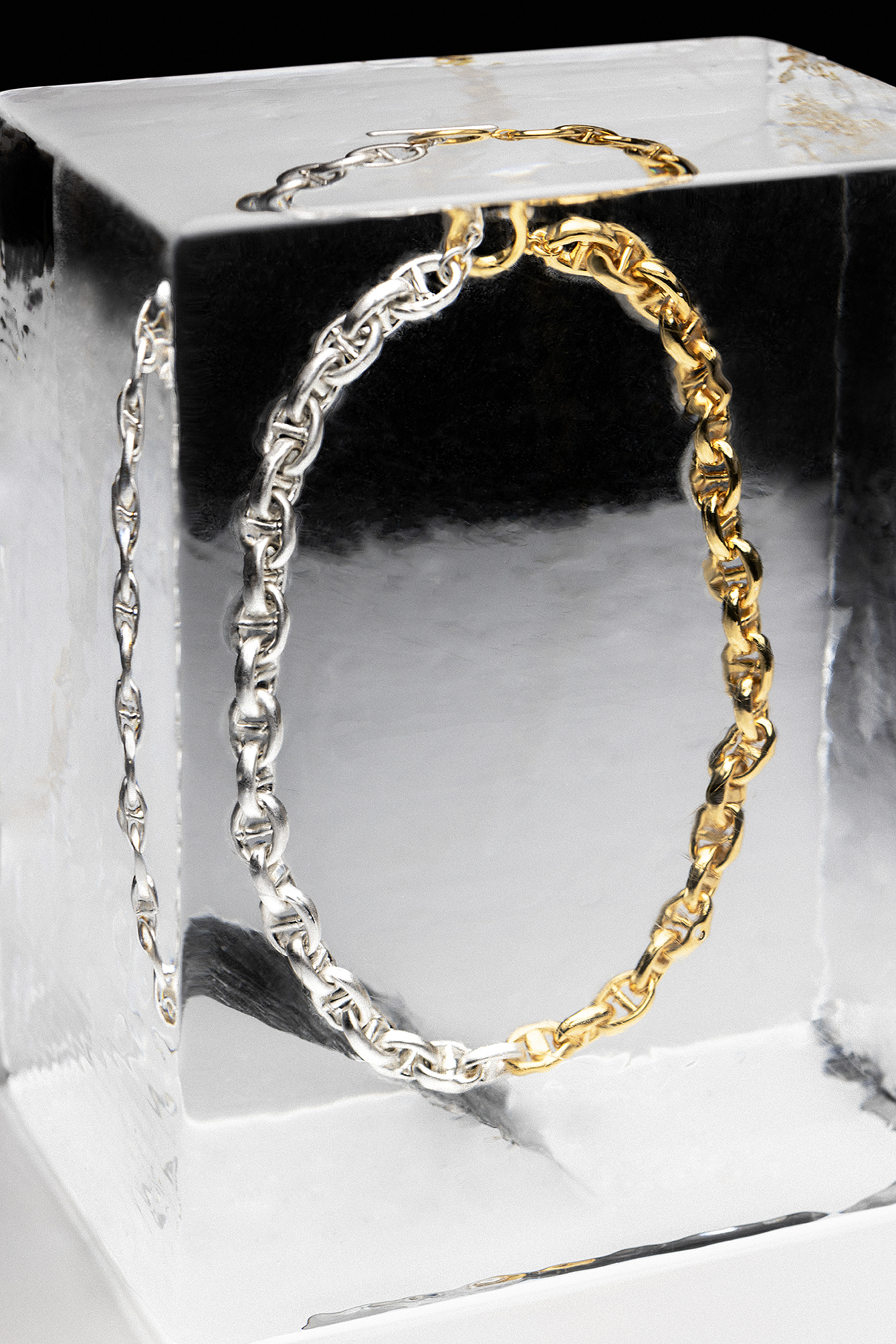 Gold And Silver Plated Chain Necklace Silver | NA-KD