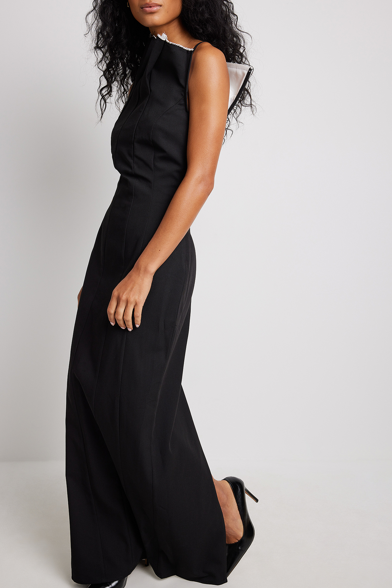 Folded Seam Detail Dress Black | NA-KD