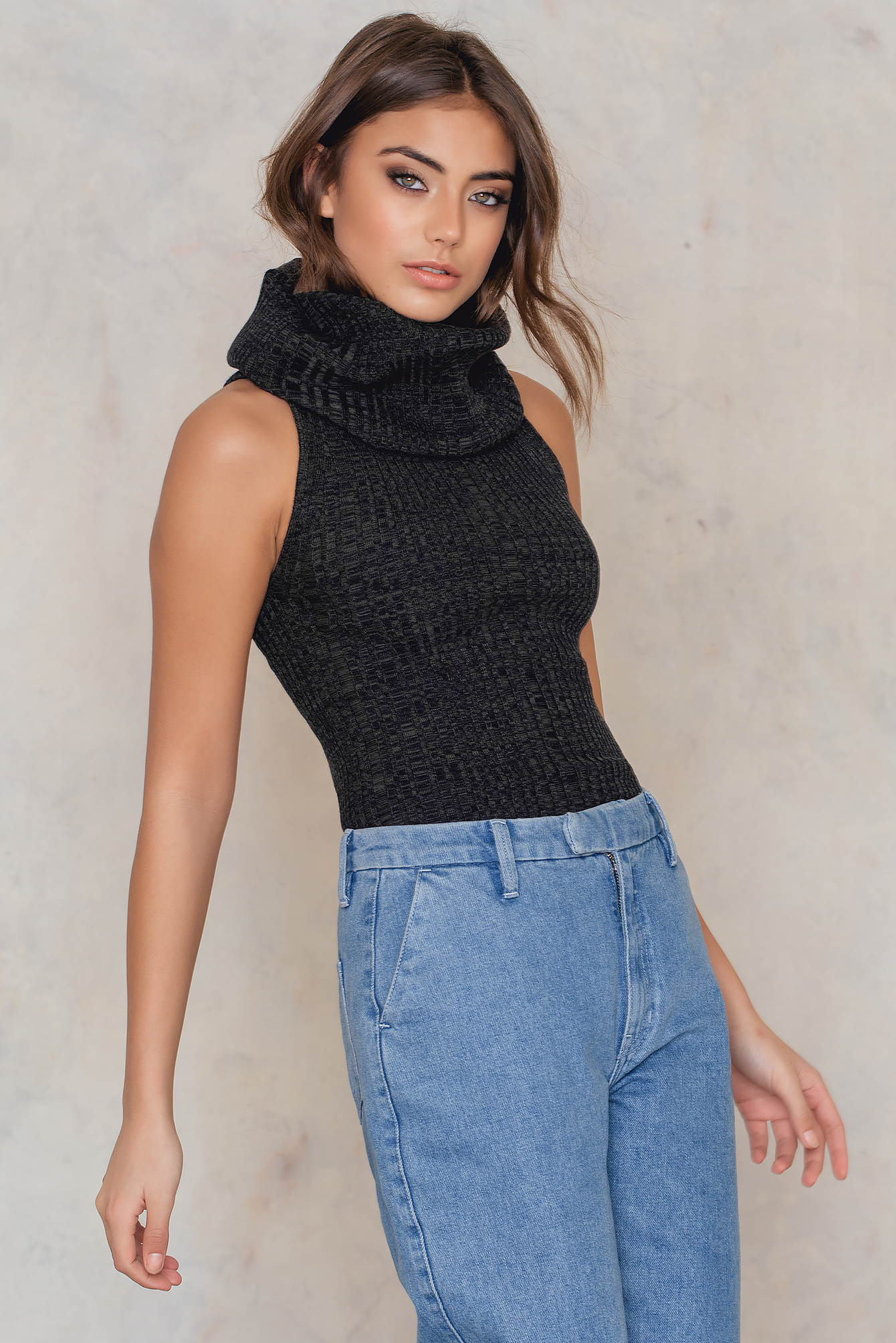 Solid Carly Sweater Black | NA-KD
