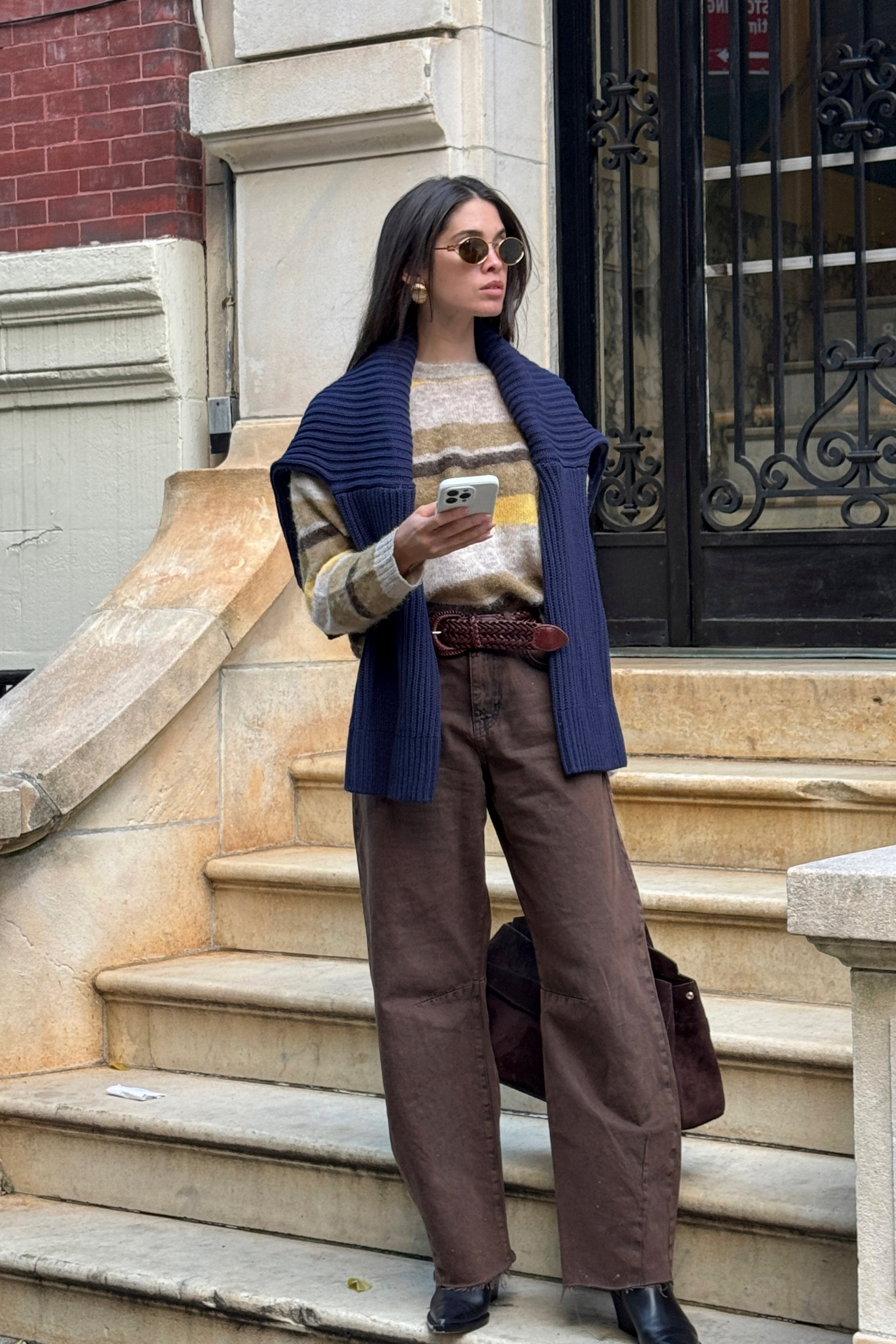 High Waist Balloon Leg Denim Brown | NA-KD