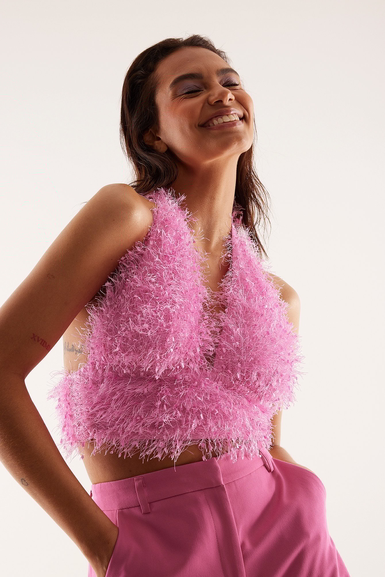 All Over Frills Maxi Dress Flower | na-kd.com