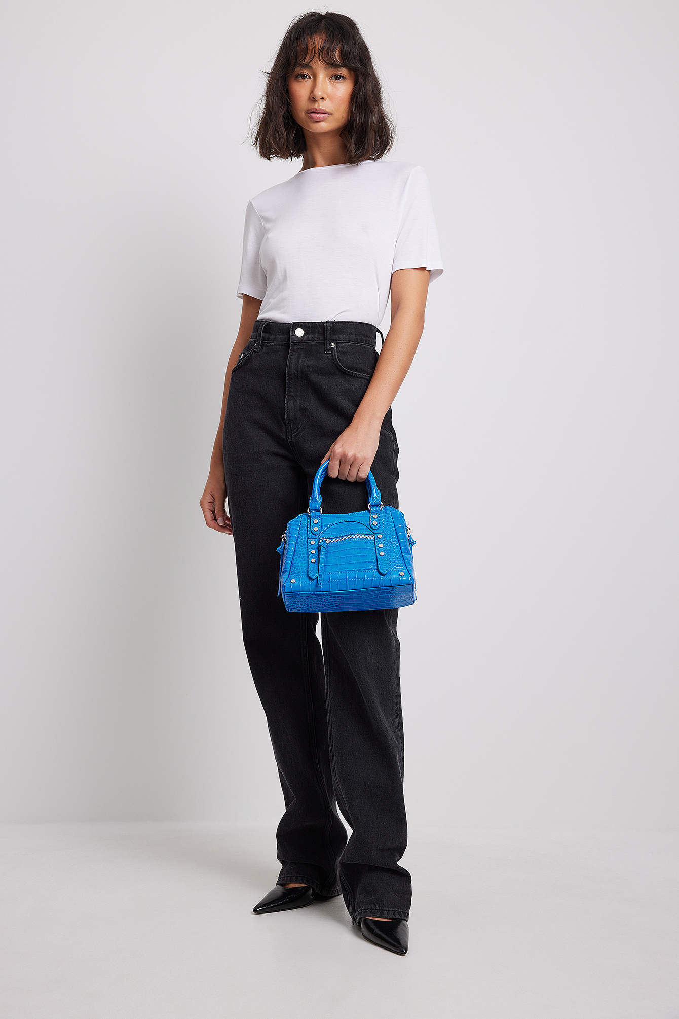 Hardware Detailed Mini Bag Blue | na-kd.com