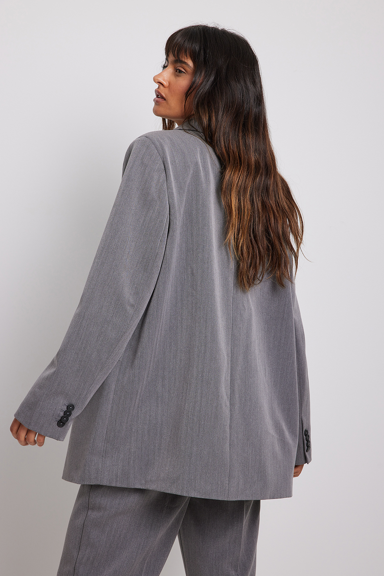 Heavy Oversized Blazer Grey | na-kd.com