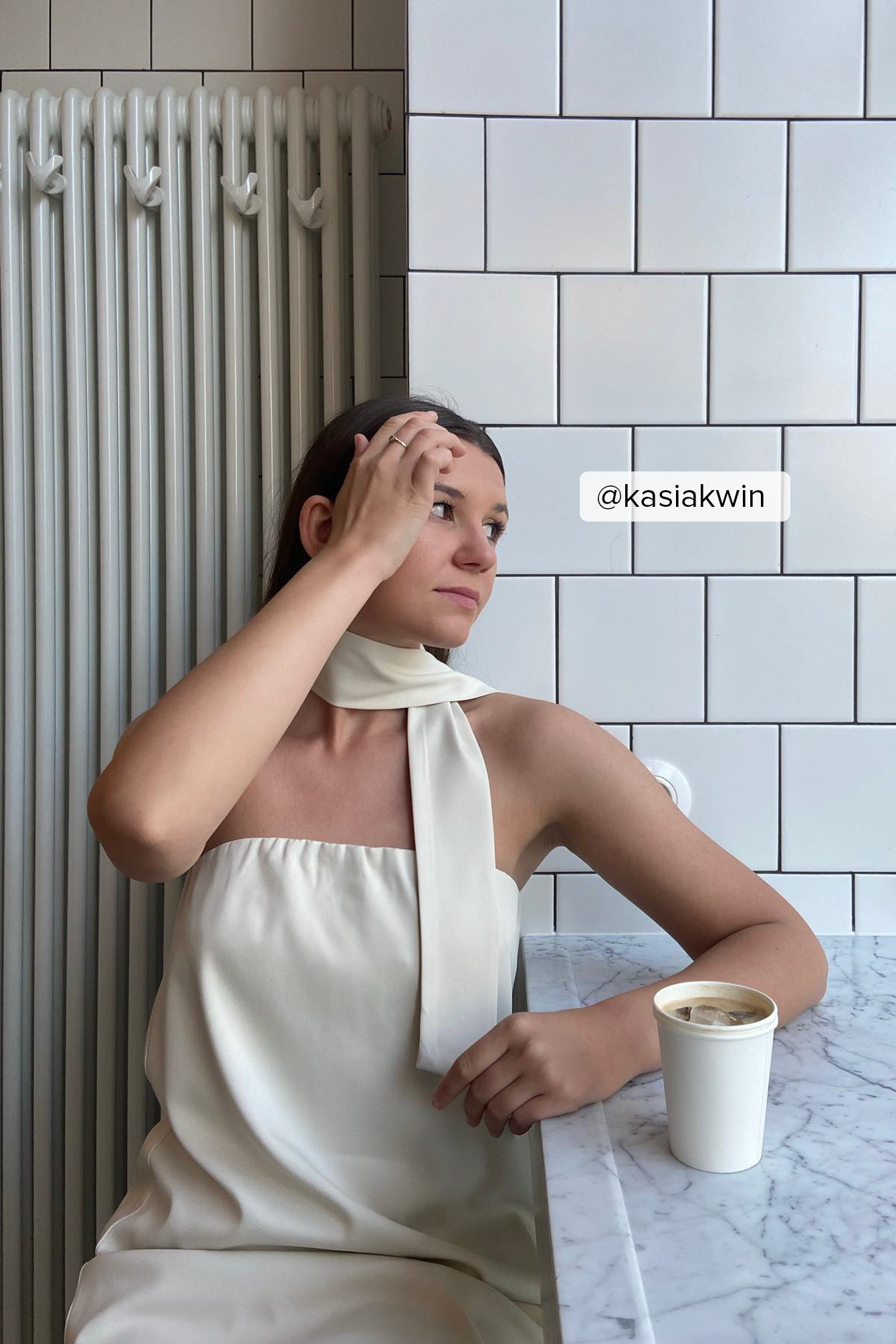 Scarf Tube Top Beige | NA-KD