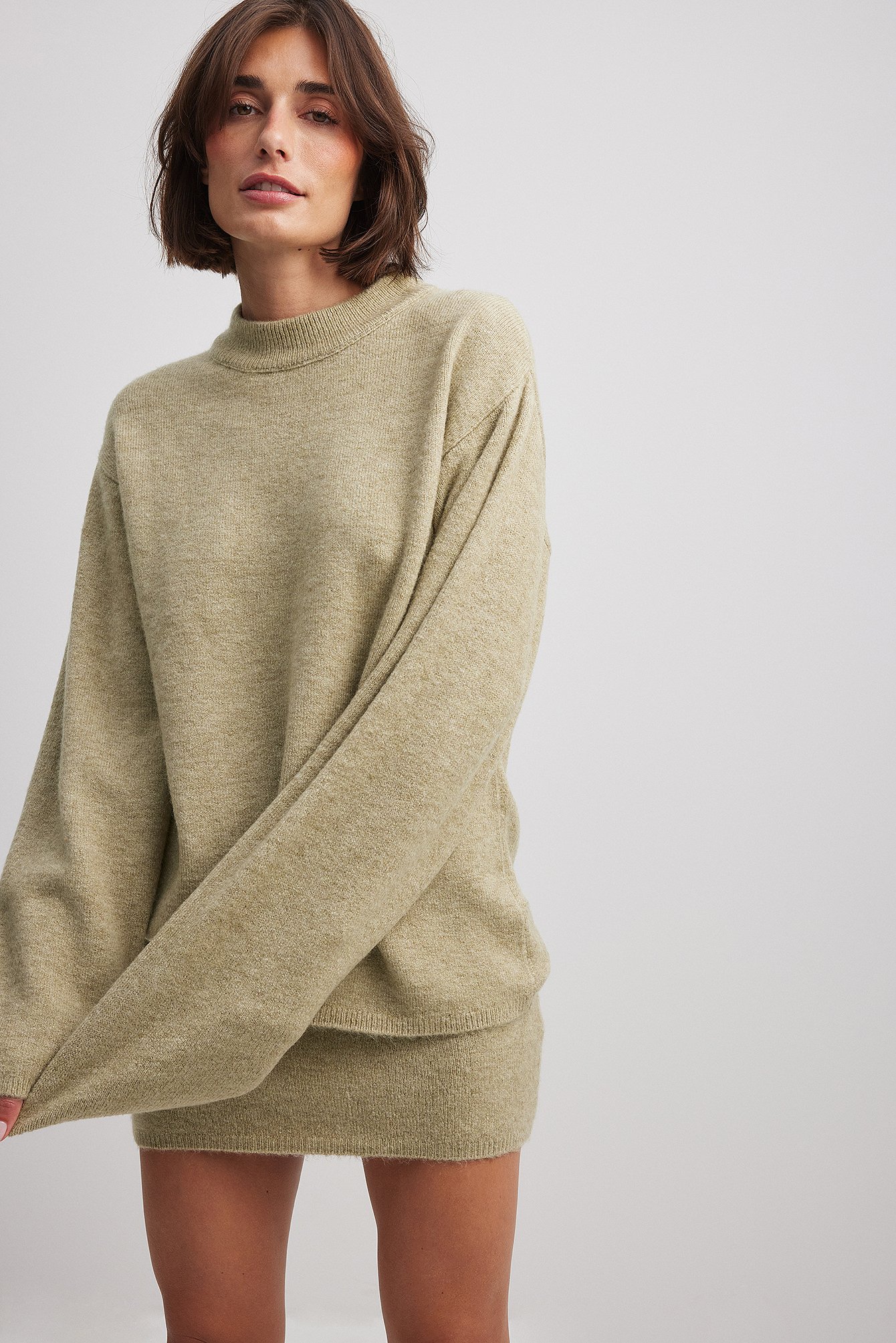 Knitted Sweater Beige | NA-KD