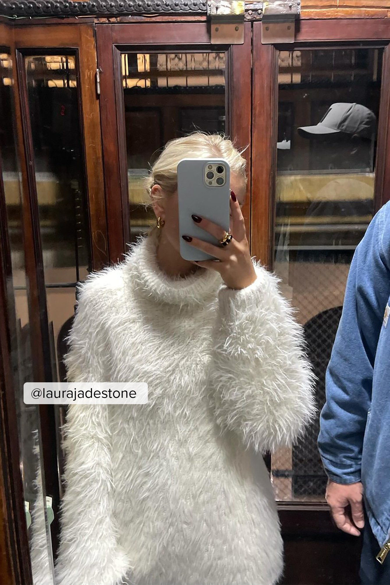 Oversized Turtleneck Knitted Sweater White | NA-KD