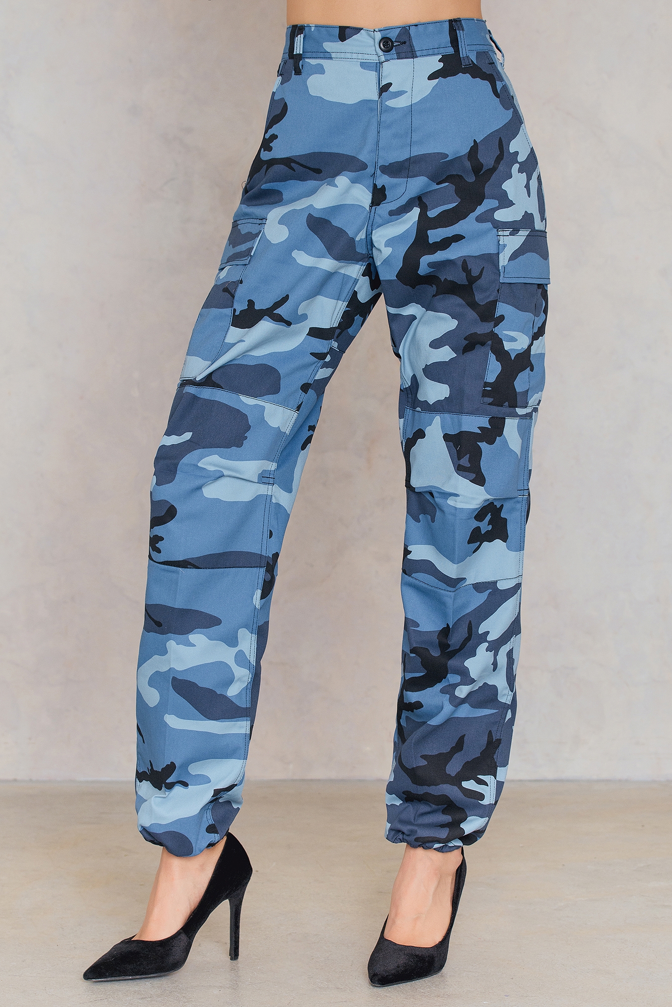Camo Pants Blue | na-kd.com