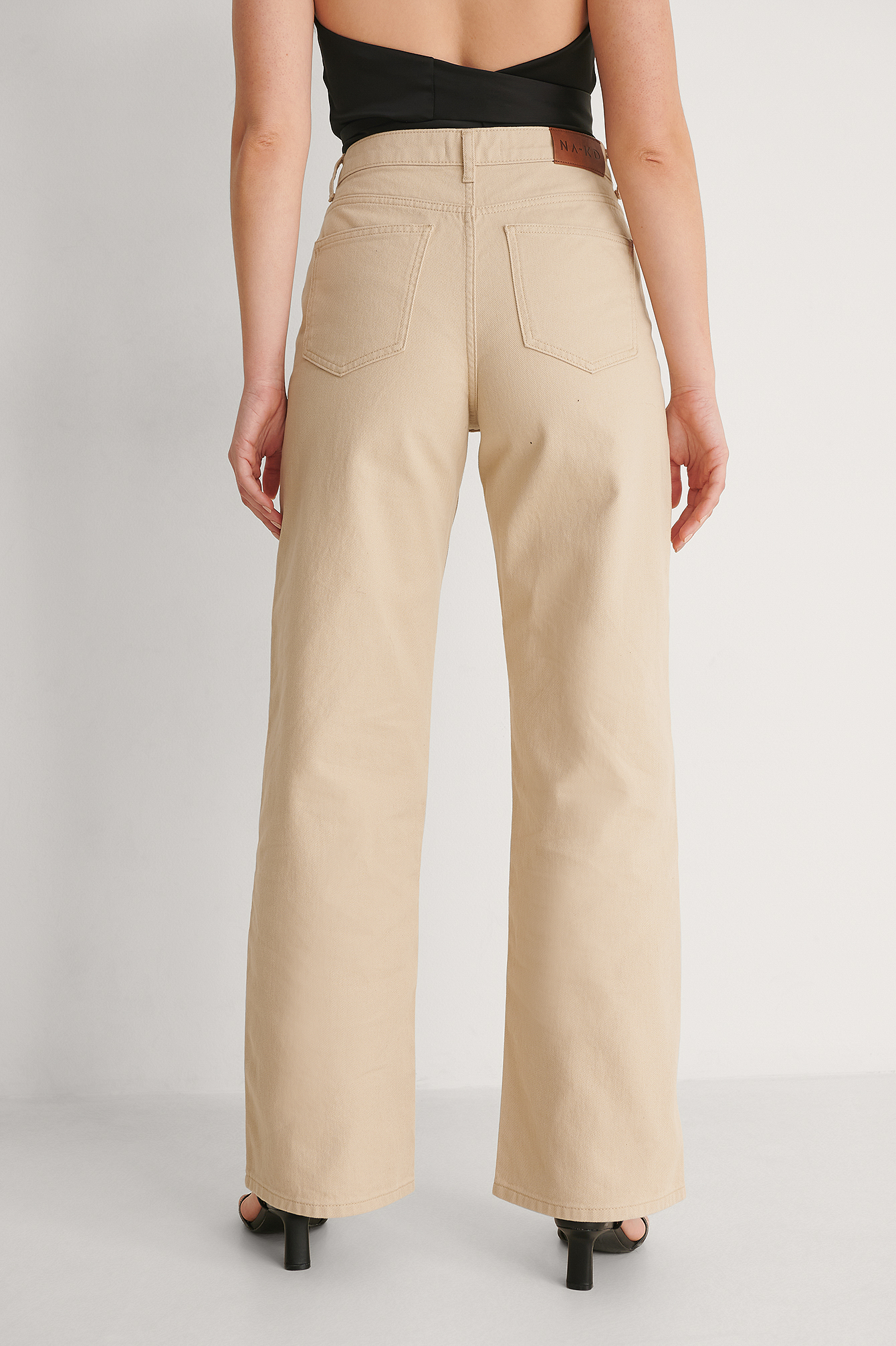 Wide Leg Denim Beige | na-kd.com