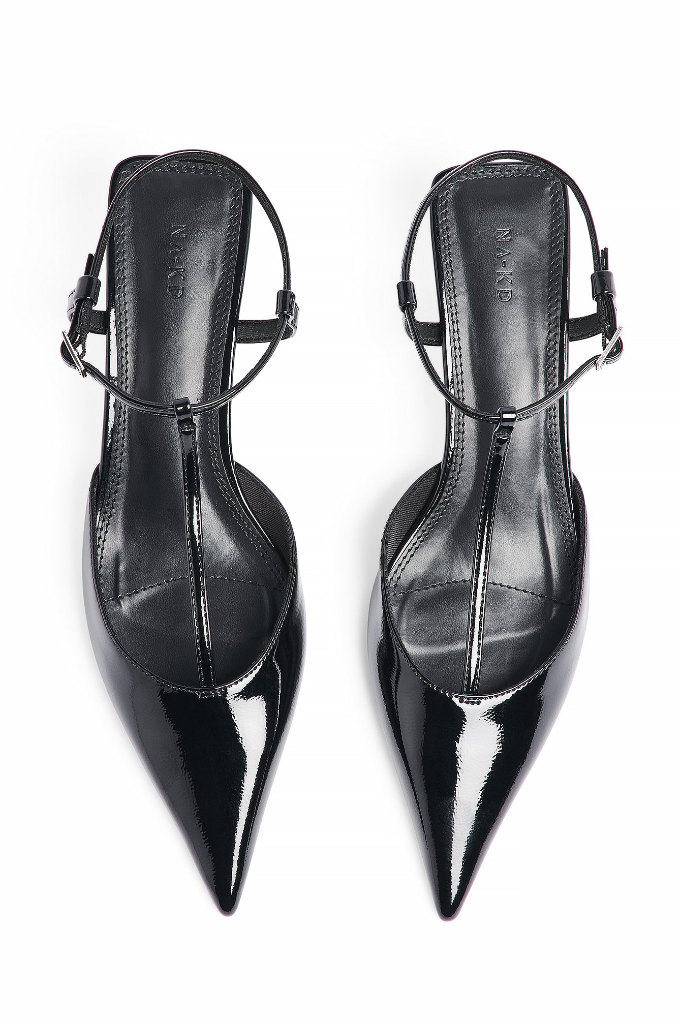 Low T-Bar Pumps Black | NA-KD
