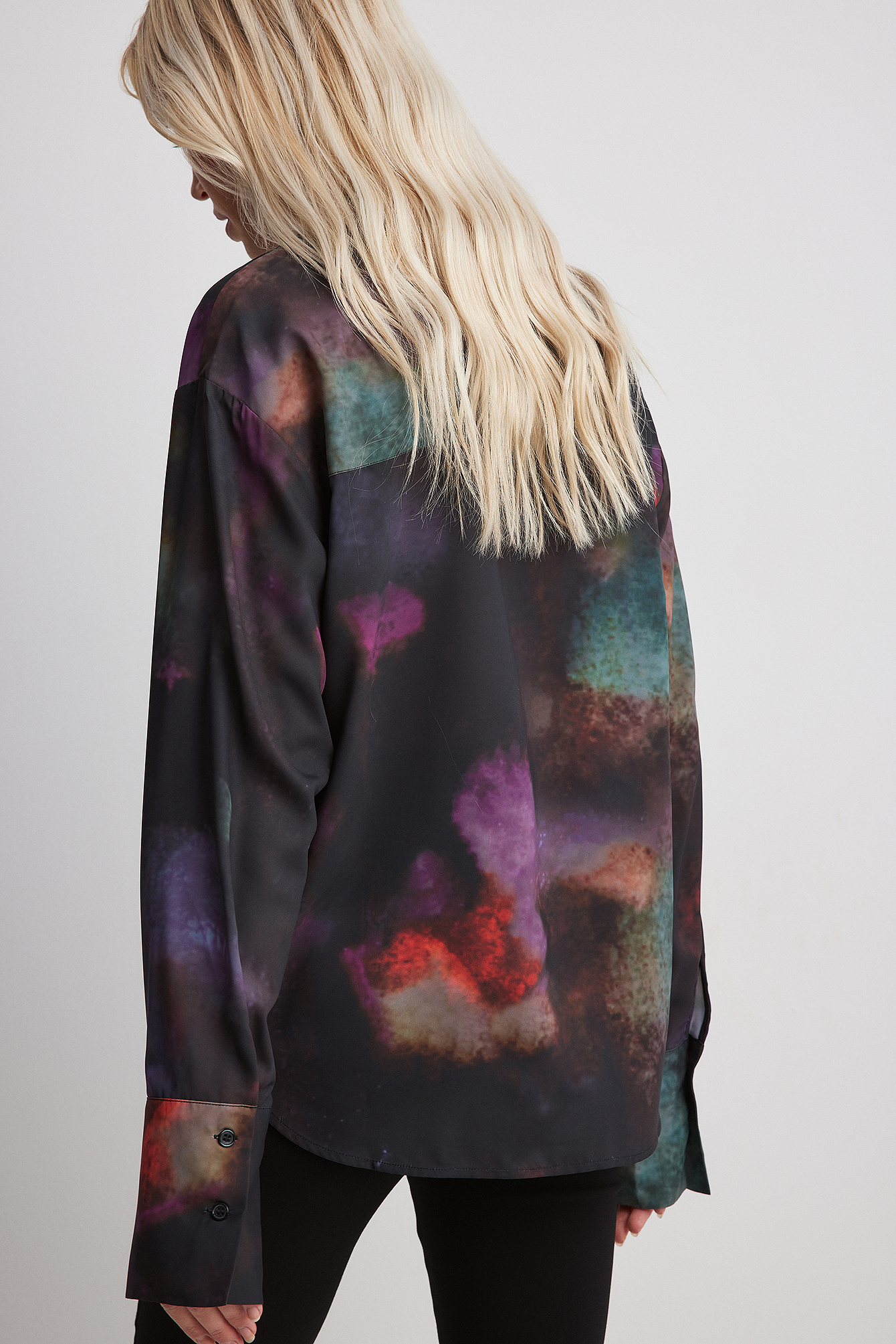 LS Chiffon Flowy Shirt Multicolor | NA-KD