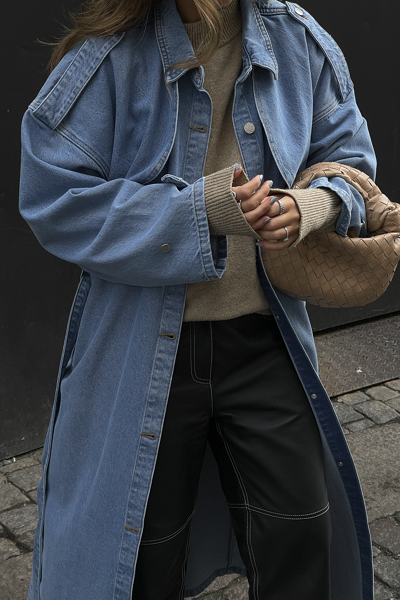 Denim Trenchcoat Blue | na-kd.com