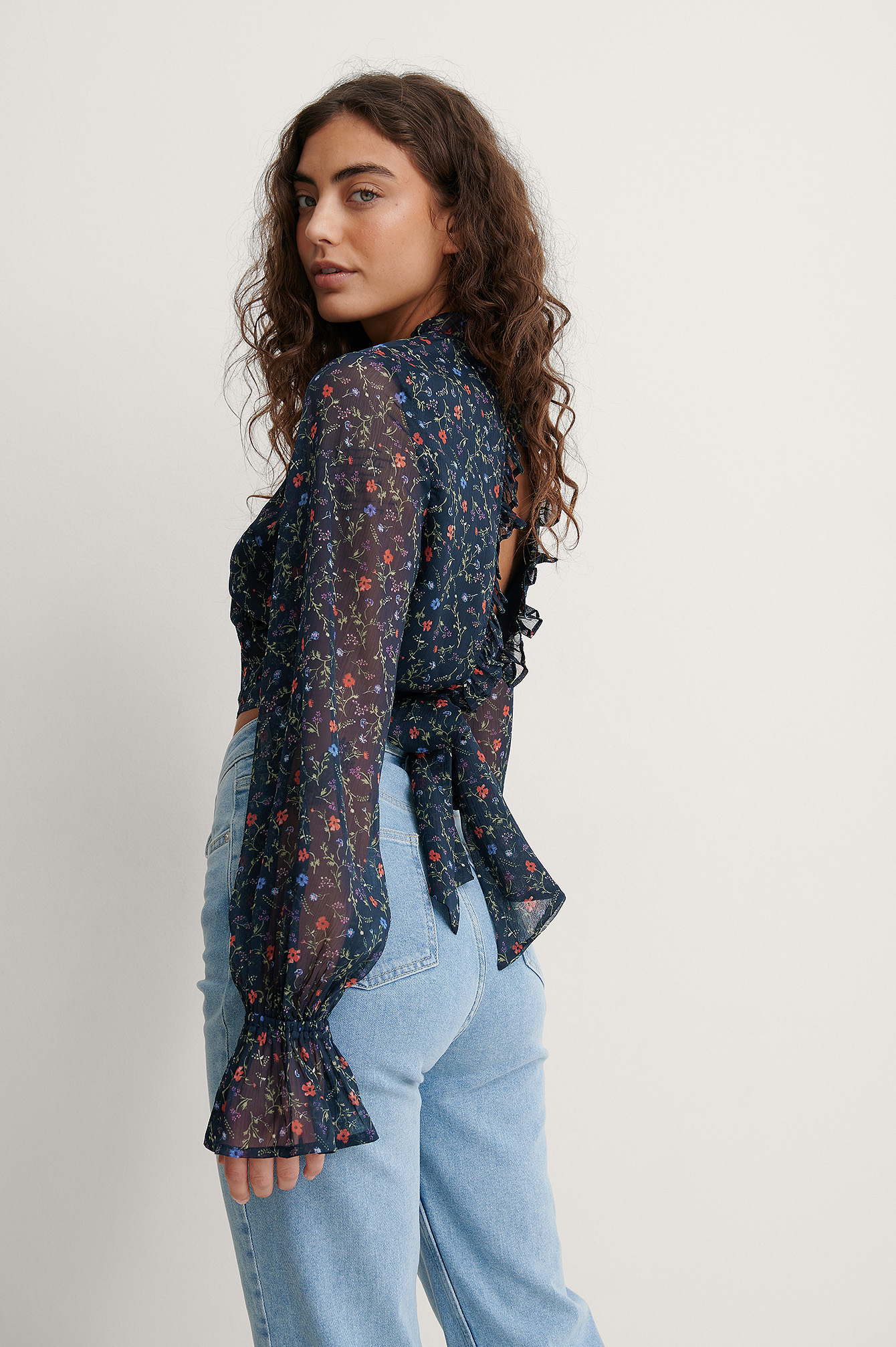 Balloon Sleeve Blouse Multicolor | NA-KD