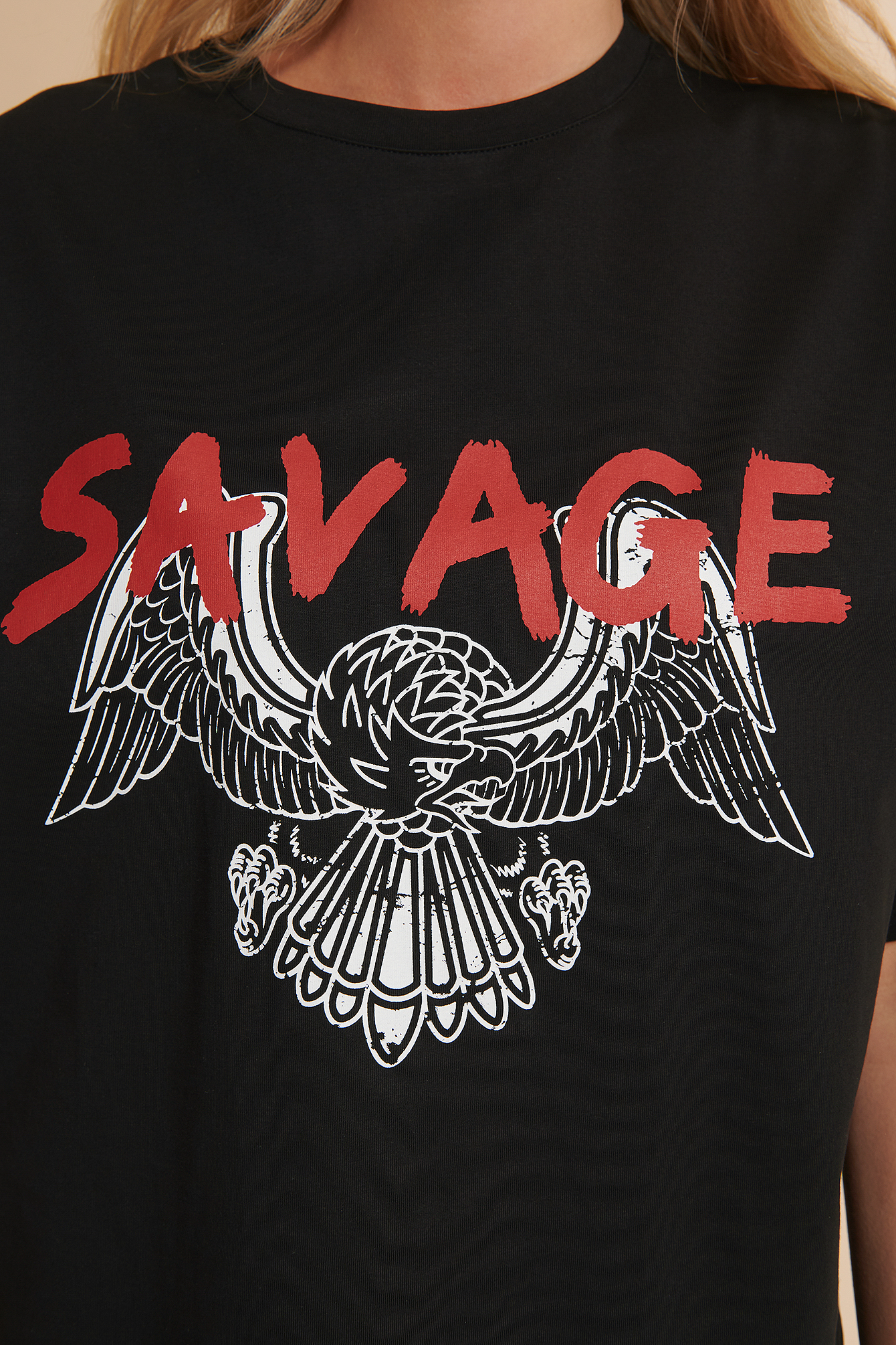 Savage T-shirt Black | na-kd.com