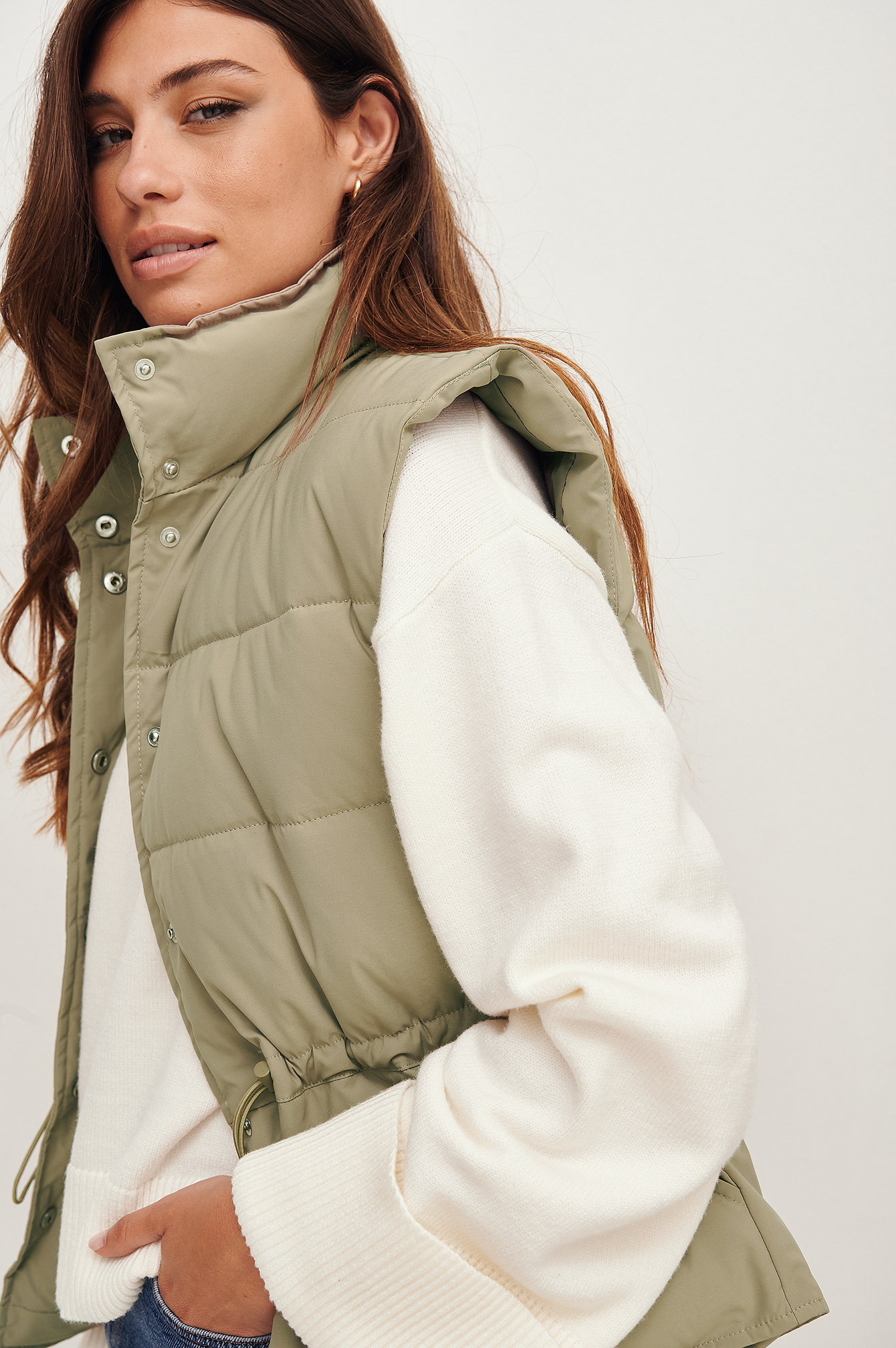 Padded Vest Green | na-kd.com