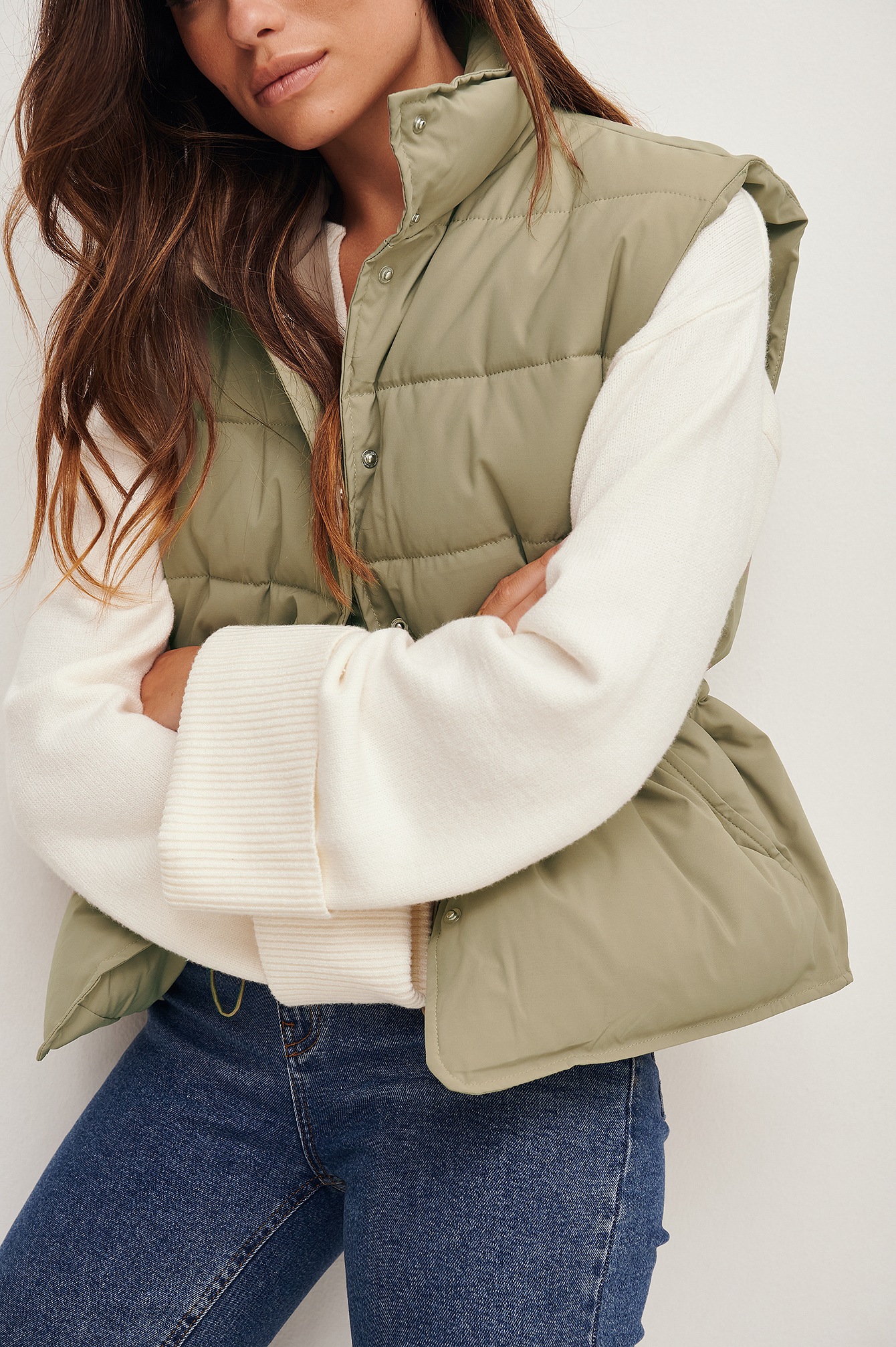 Padded Vest Green | na-kd.com