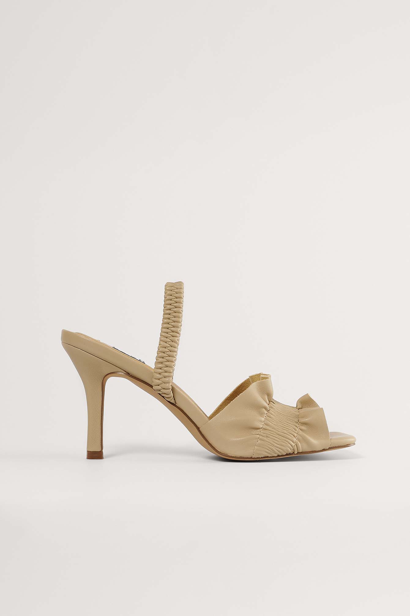 Ruffled Heels Beige | NA-KD