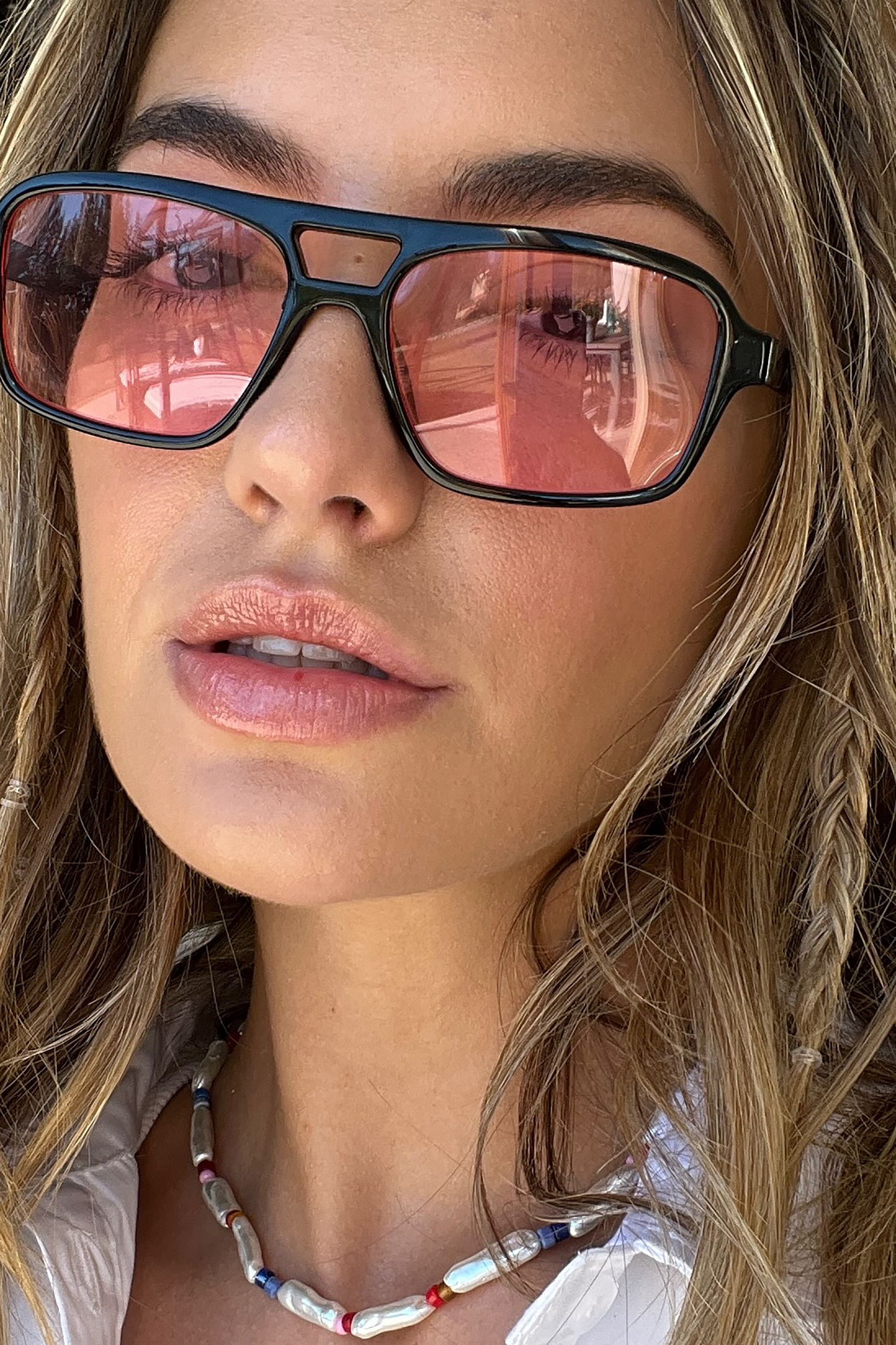 Plastic Frame Aviator Sunglasses Rosa | NA-KD