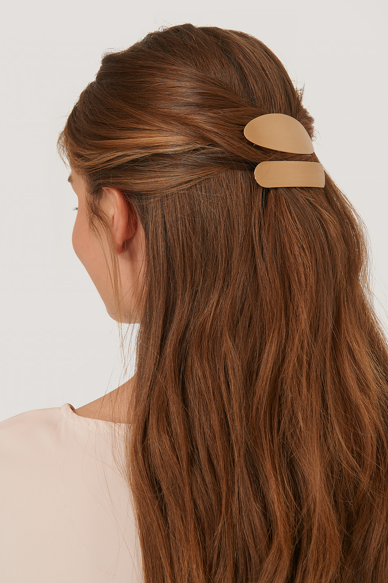 2-Pack Chunky Hair Clips Gold | NA-KD