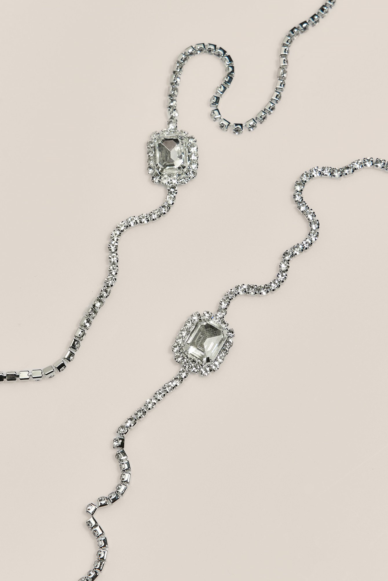2 Pack Strass Necklace Silver | na-kd.com