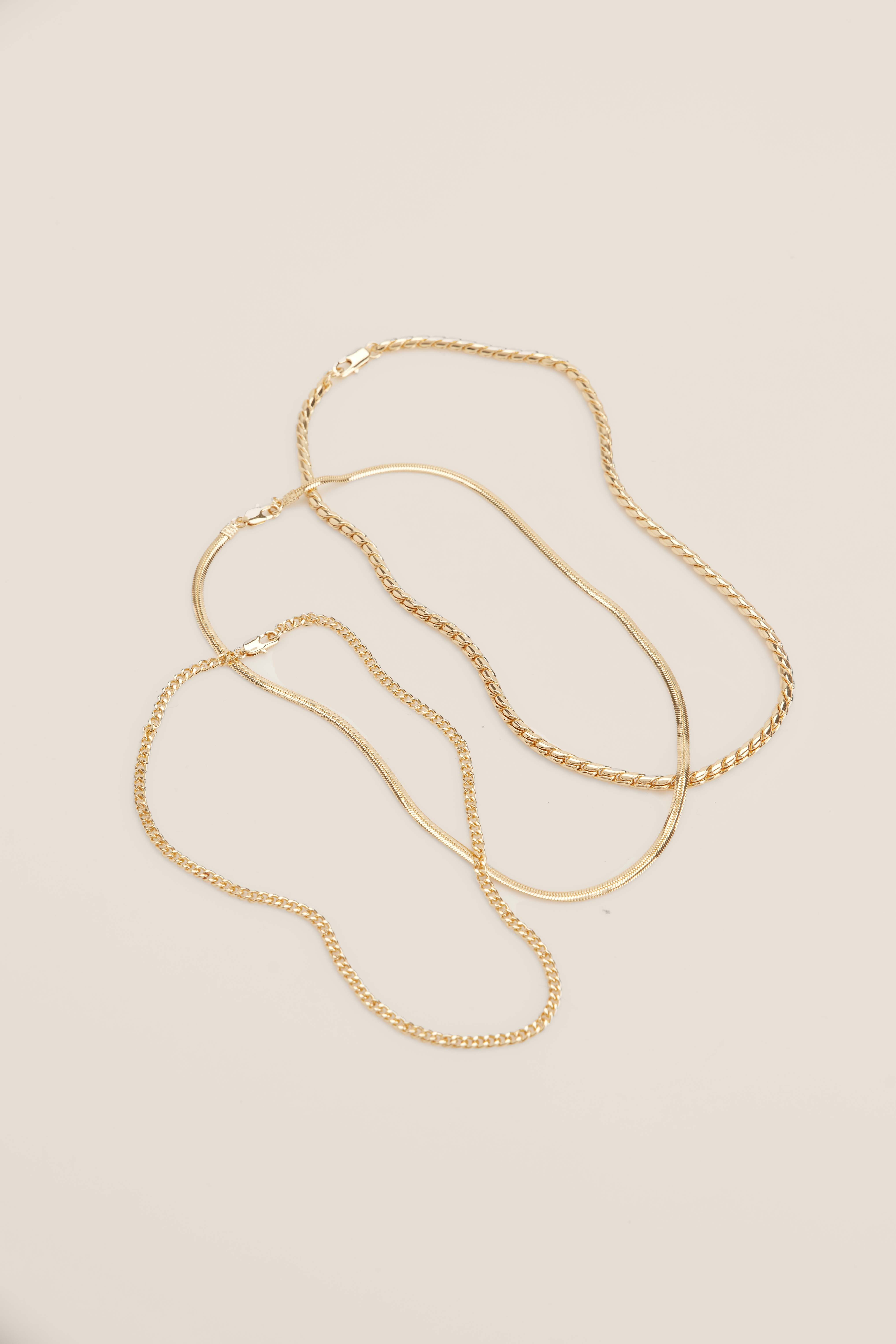 3-pack Basic Chain Necklace Gold | na-kd.com