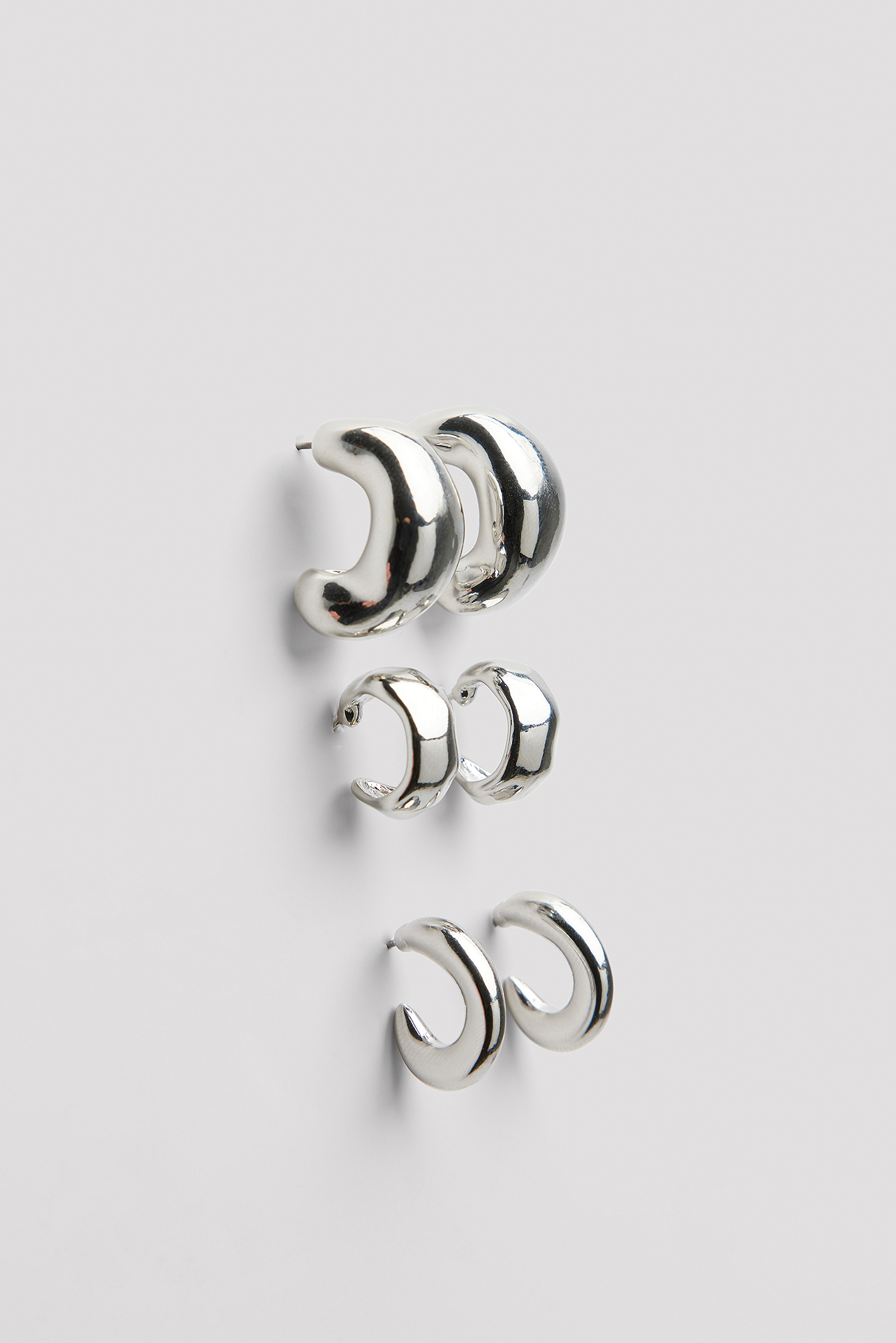 3-pack Hoops Silver | NA-KD