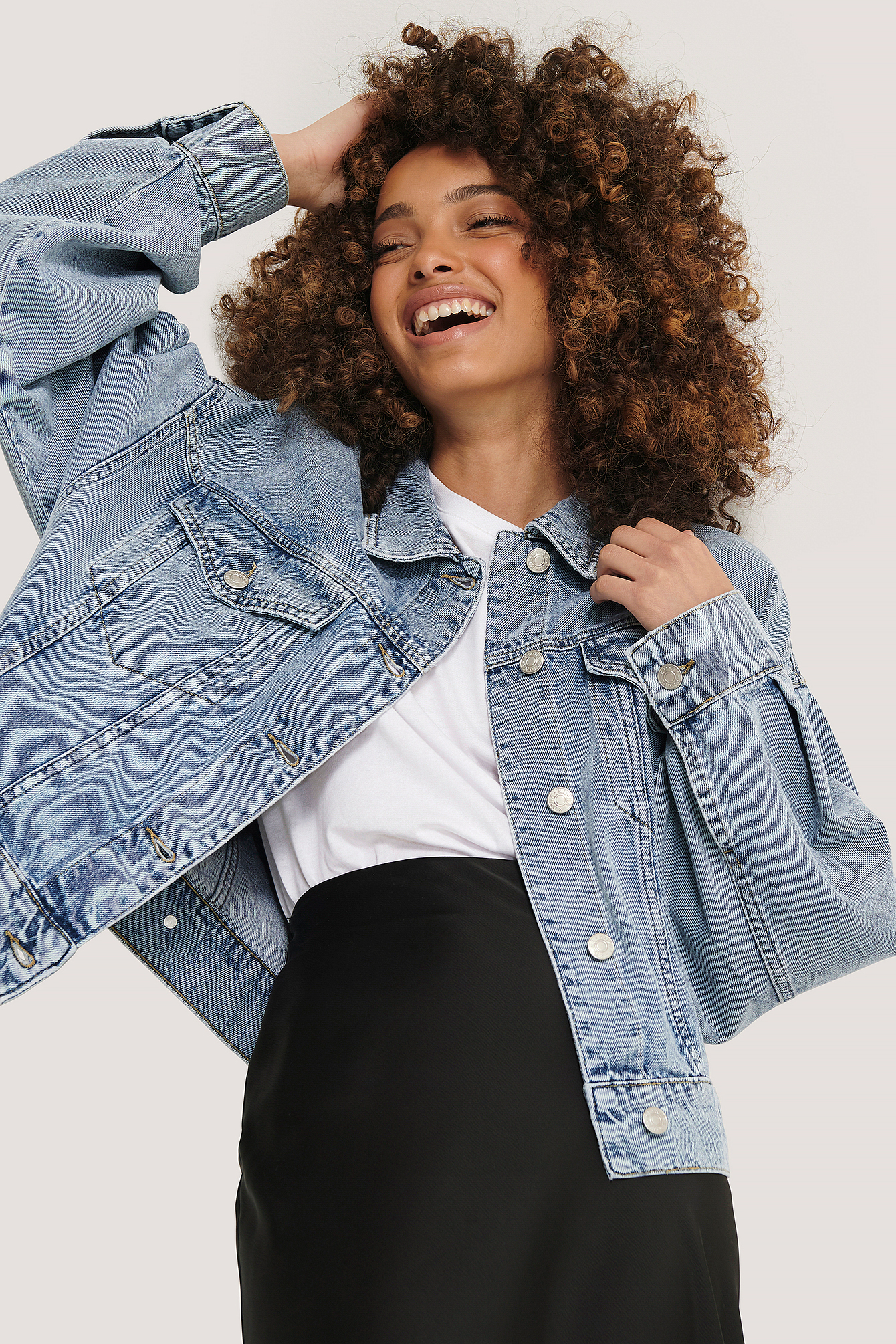 80's Trucker Denim Jacket Blue | NA-KD