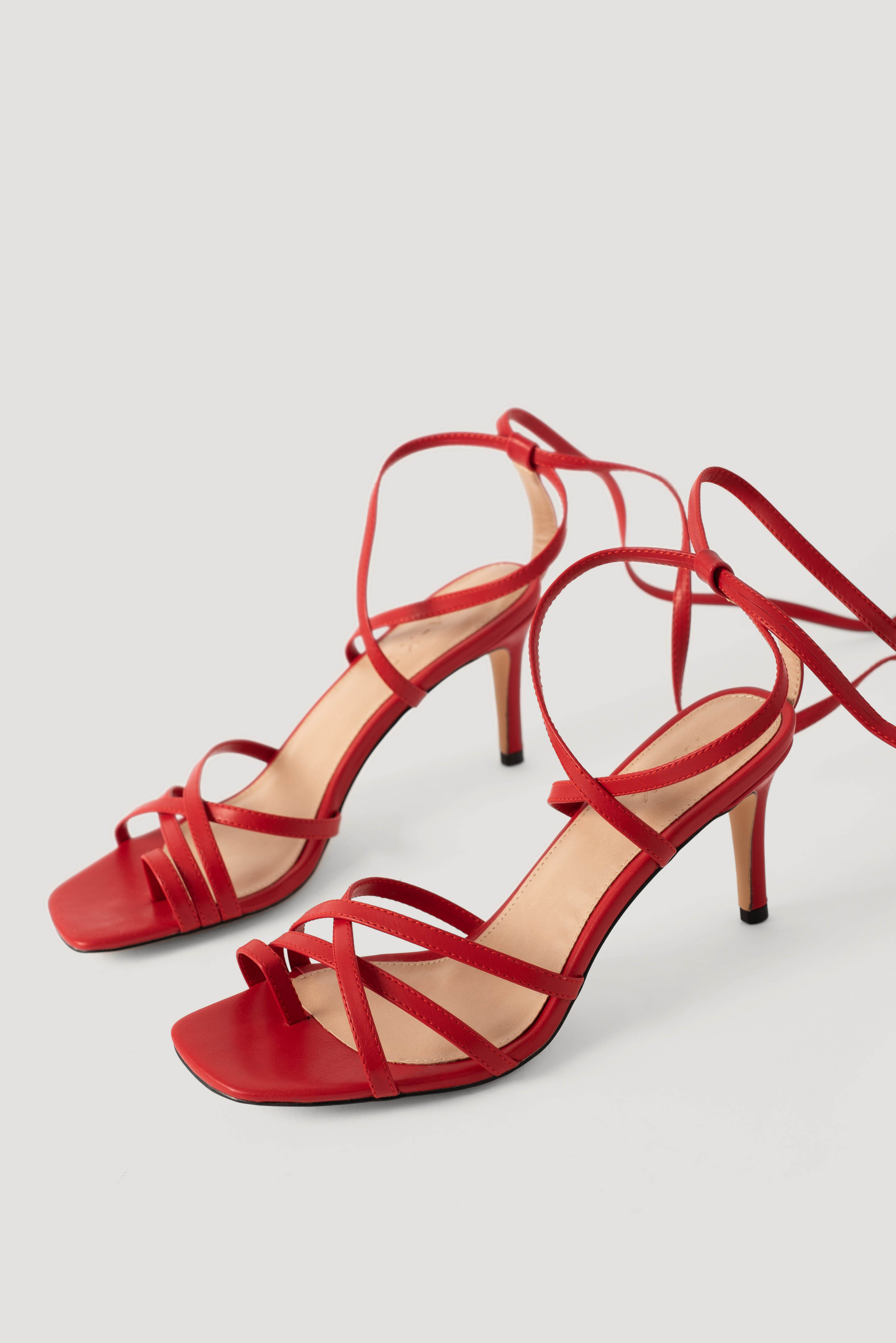 Ankle Strap Stiletto heels Red | na-kd.com