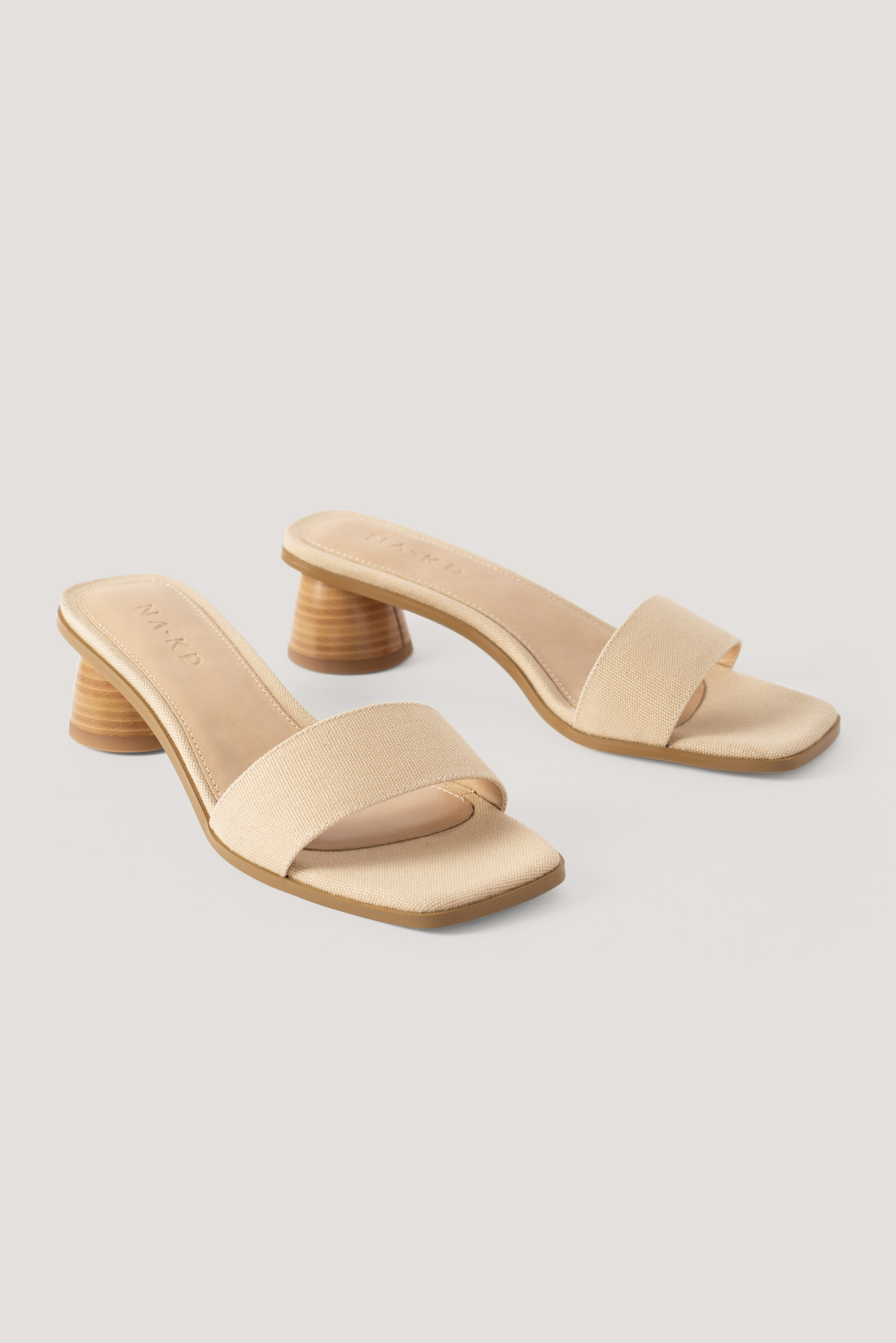 Basic Canvas Mules Beige | NA-KD
