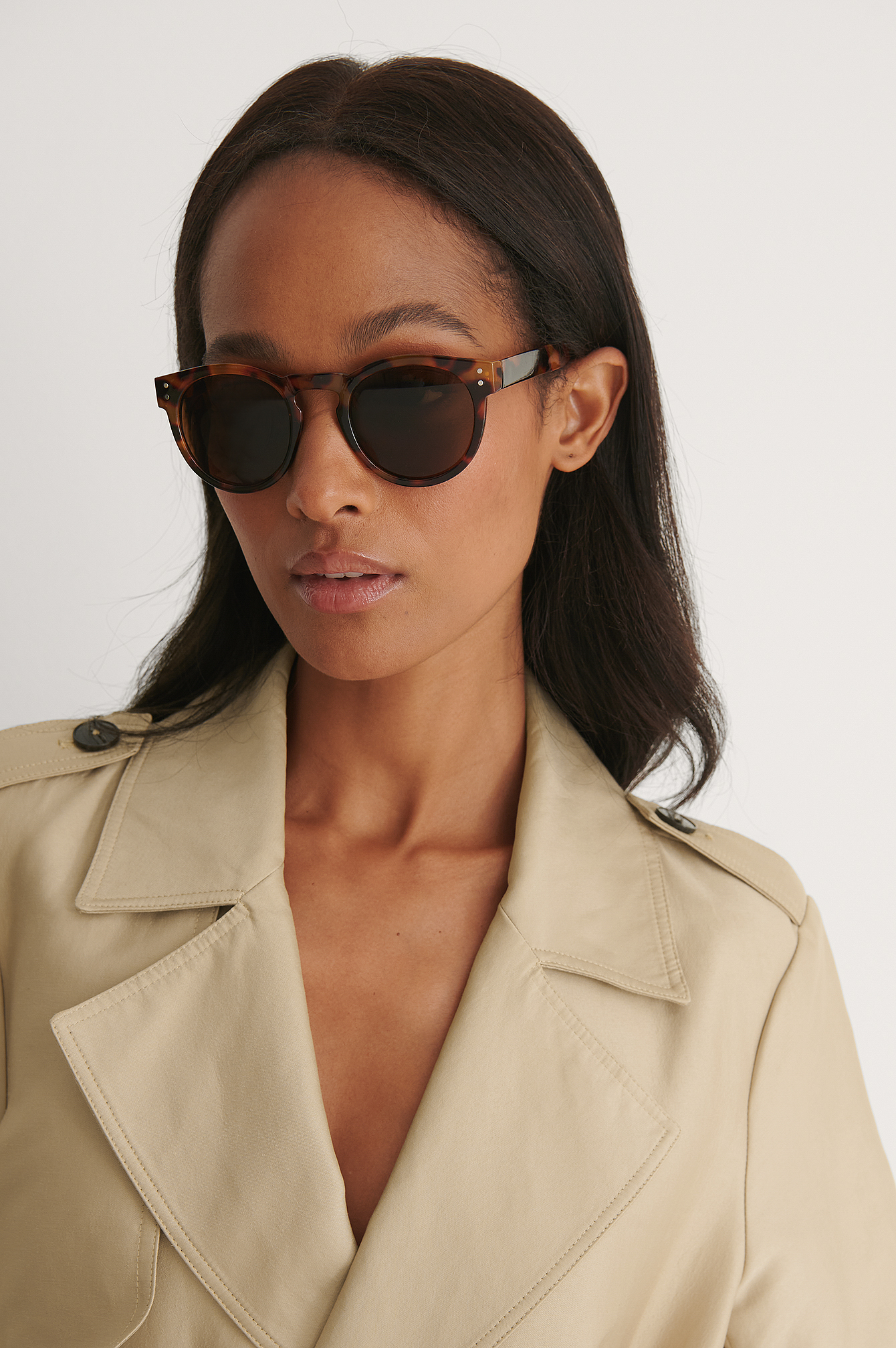 Basic Round Sunglasses Brown | NA-KD