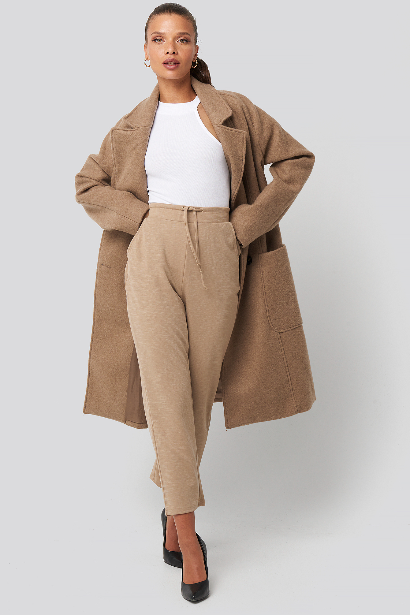 Basic Slip Pants Beige | NA-KD
