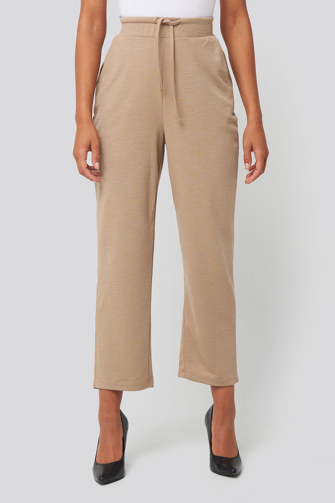 Basic Slip Pants Beige | na-kd.com