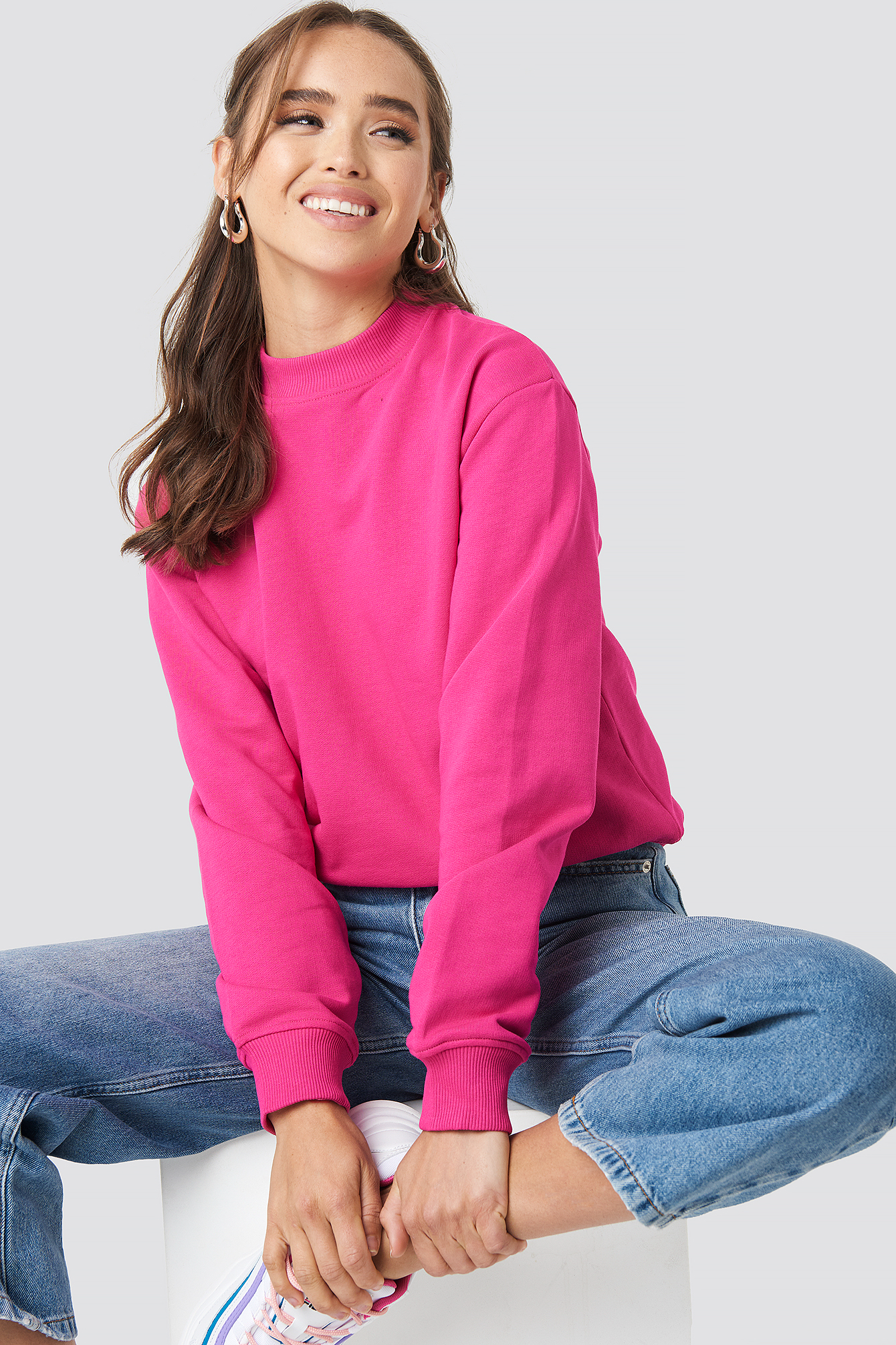 Basic Sweater Pink | NA-KD